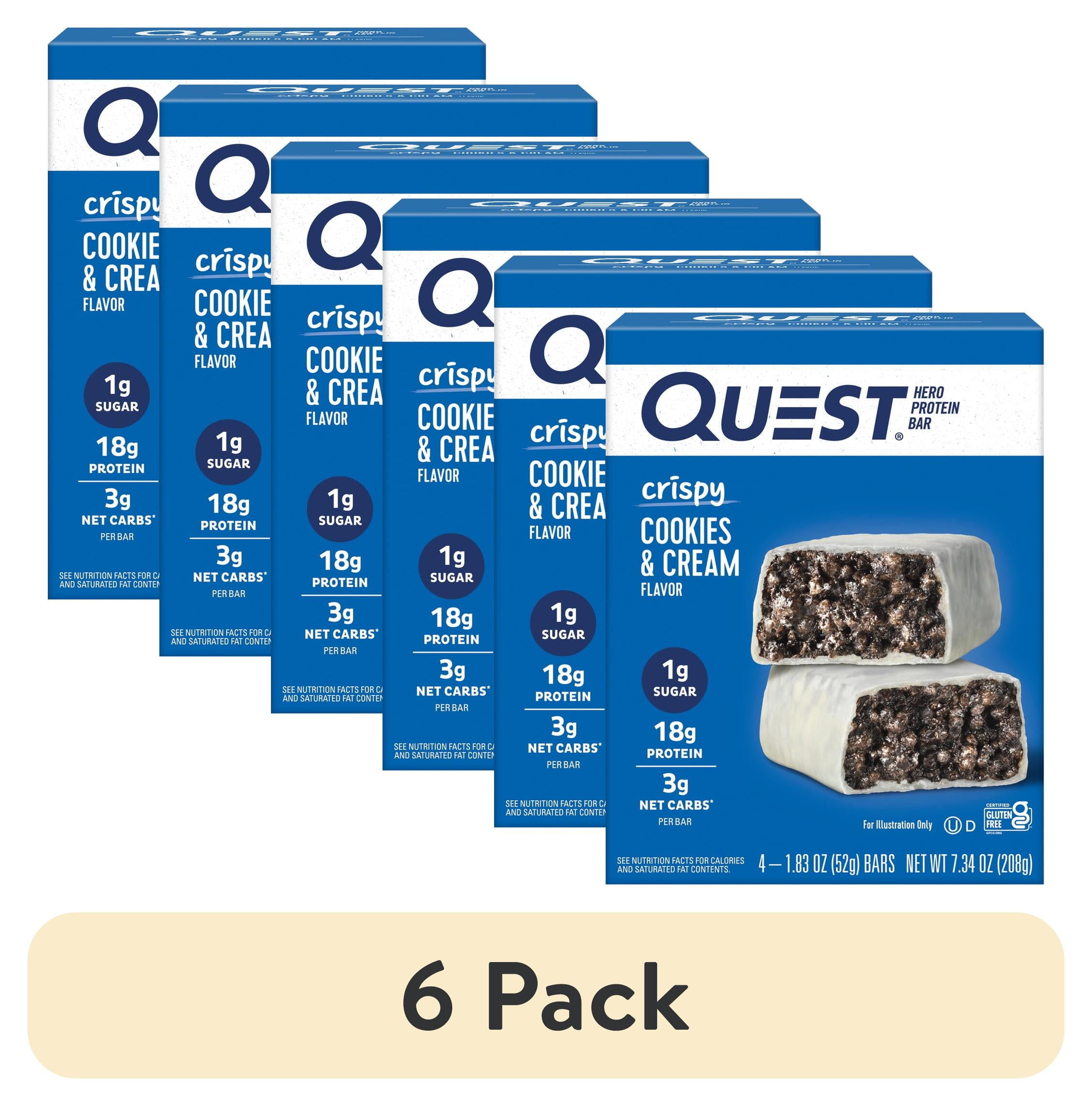 (6 pack) Quest Nutrition, Crispy Hero Protein Bars, Low Carb, Gluten ...