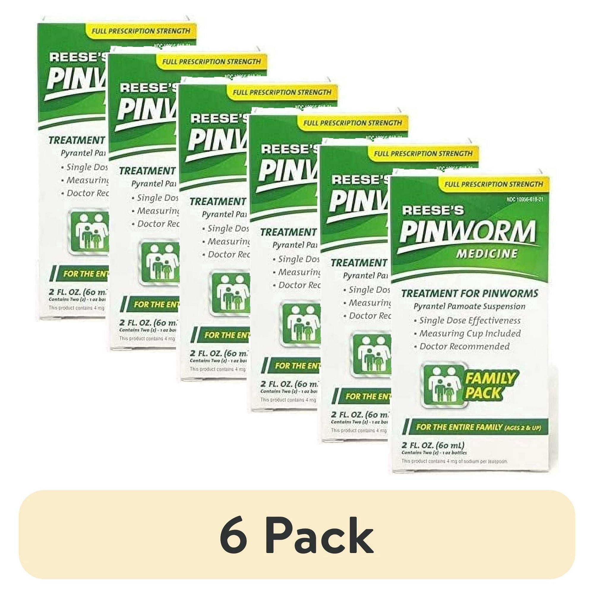 (6 pack) REESE'S PINWORM Medicine Liquid for Entire Family, Full ...