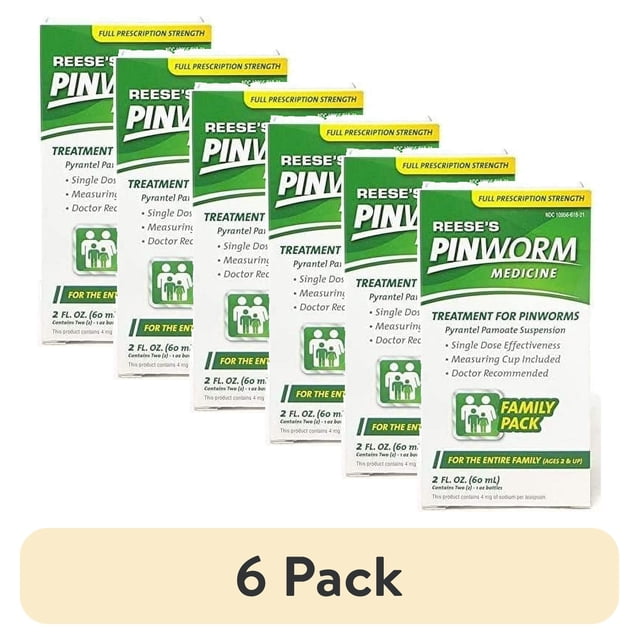 (6 pack) REESE'S PINWORM Medicine Liquid for Entire Family, Full ...