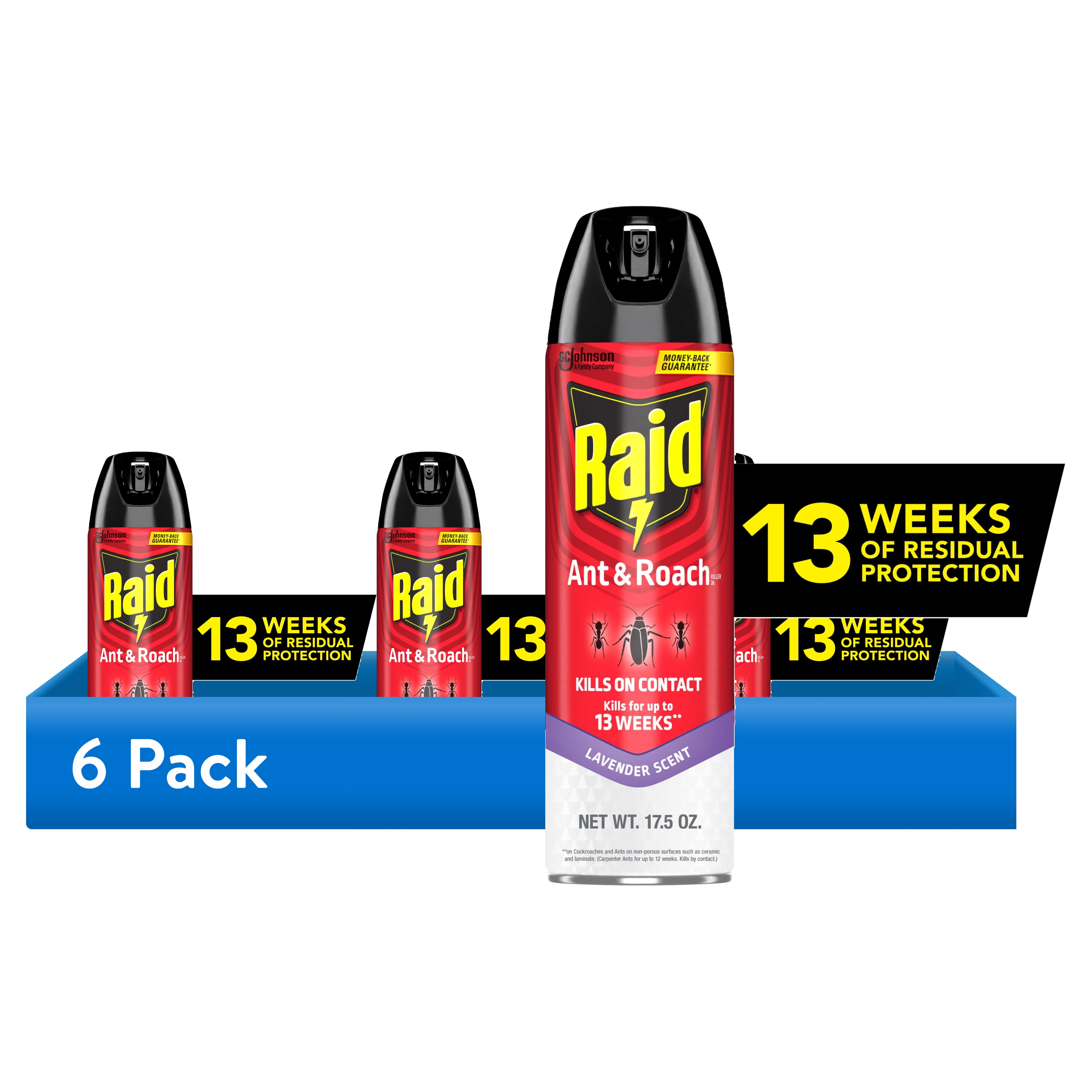 (6 pack) Raid Ant & Roach Insect Killer, Indoor Insecticide, Residual ...