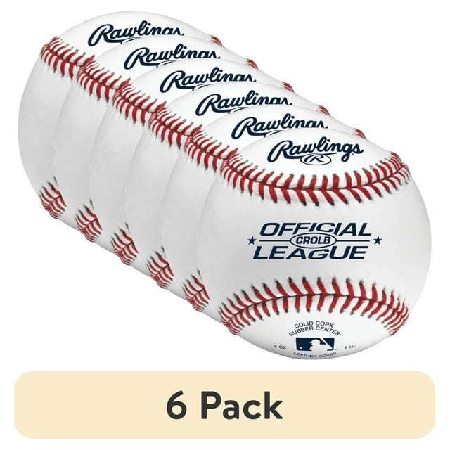 (6 pack) Rawlings 10U Official League CROLB Practice Youth Baseball, 1 ...