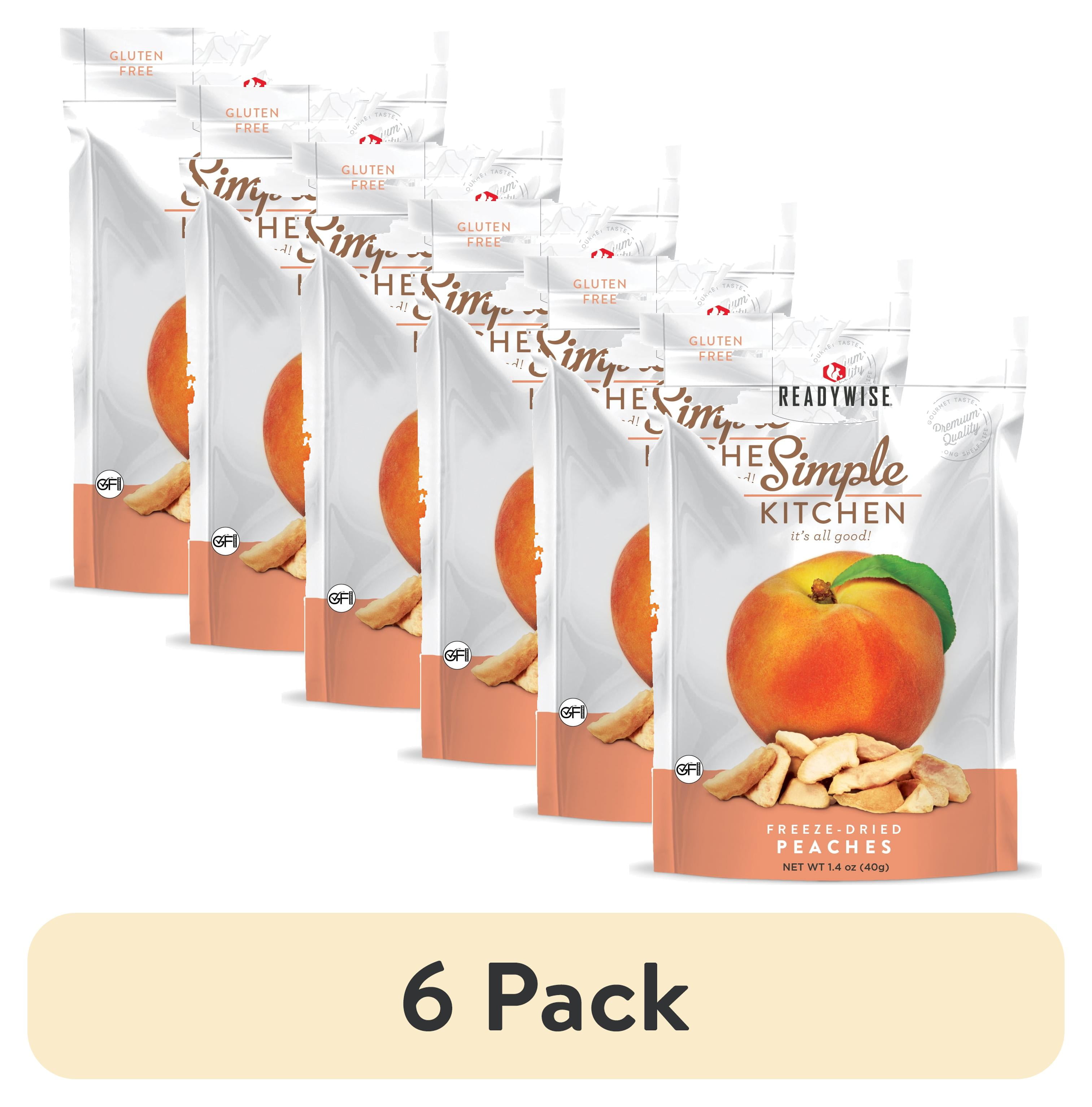 (6 pack) ReadyWise Simple Kitchen Freeze-Dried Peaches - Walmart.com