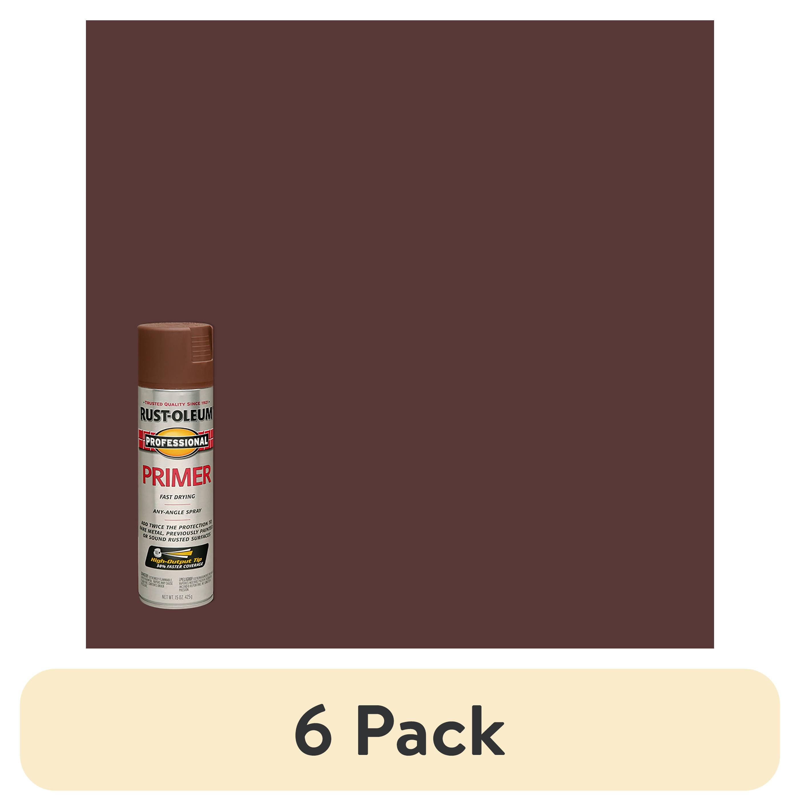 (6 pack) Red Primer, Rust-Oleum Professional High Performance Flat ...