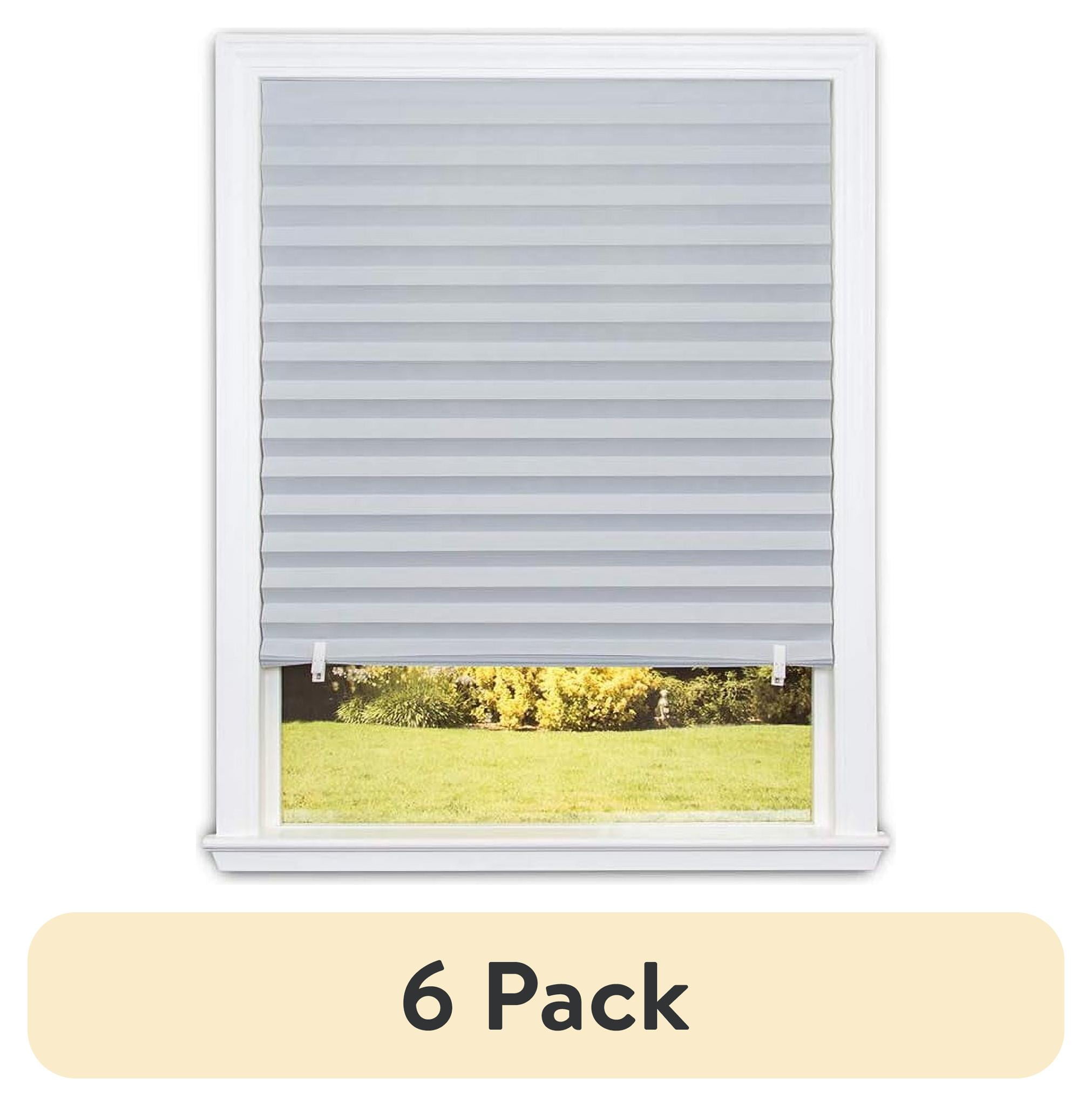 (6 pack) Redi Shade No Tools Original Room Darkening Pleated Paper ...
