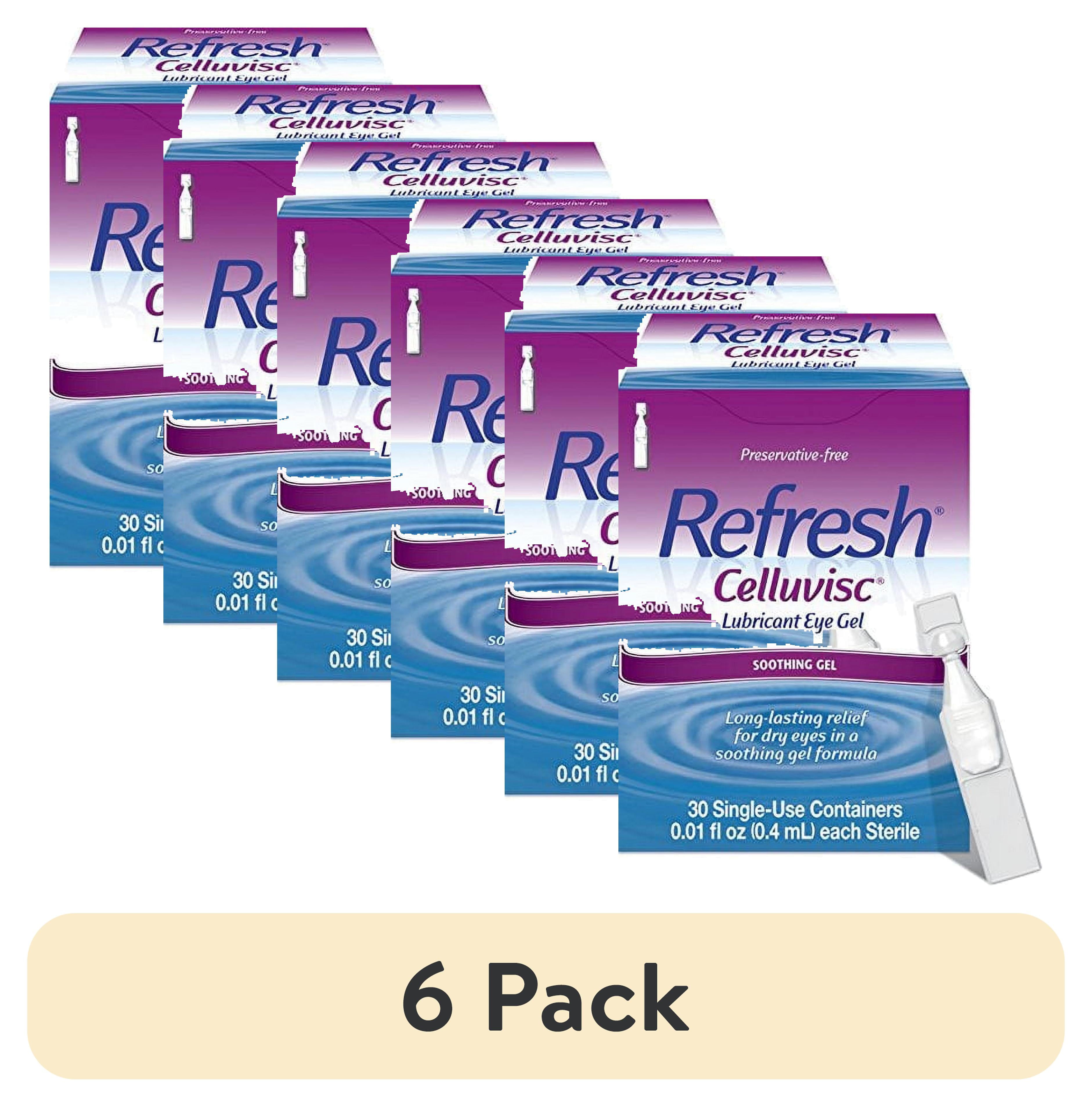 (6 pack) Refresh Celluvisc Lubricant Eye Gel Drops, Single-Use ...