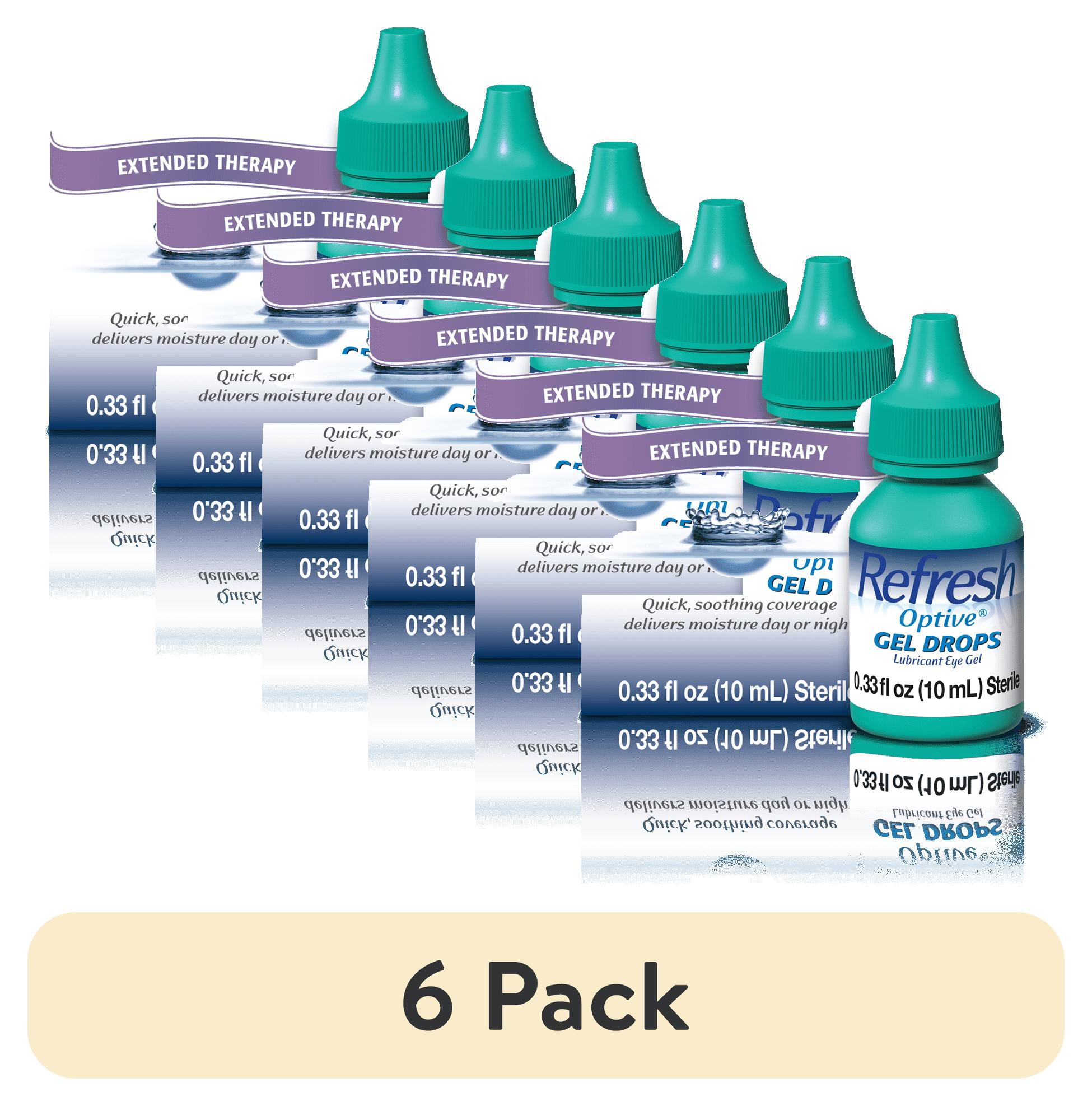 (6 pack) Refresh Optiv Gel Drops Lubricant Eye Gel, Extended Therapy, 0 ...