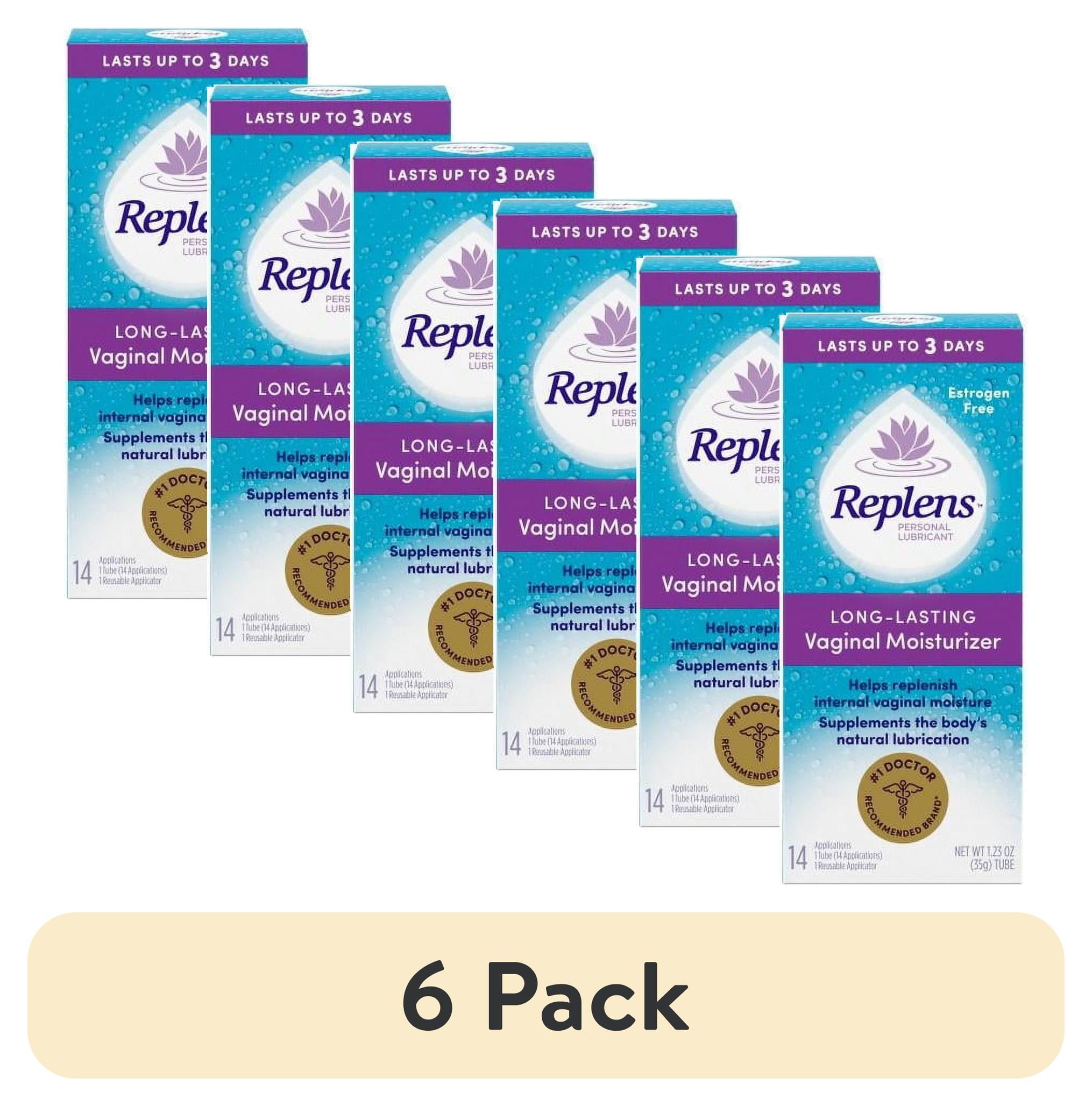 (6 pack) Replens Long Lasting Vaginal Moisturizer 14 Applications - 35g ...