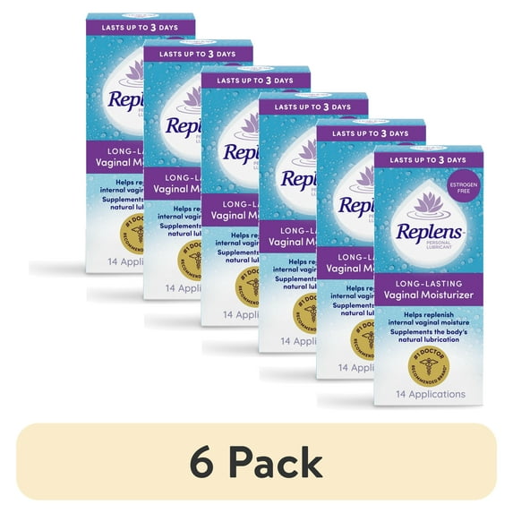 (6 pack) Replens Long-Lasting Vaginal Moisturizer Gel with Reusable ...