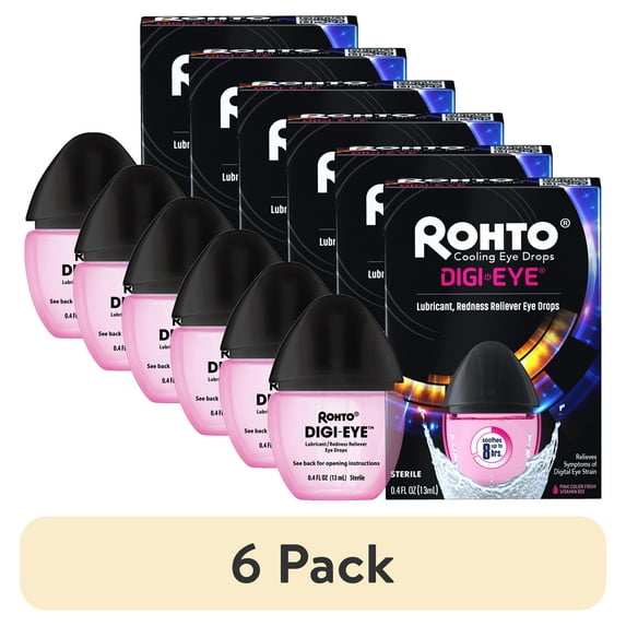 (6 pack) Rohto Digi-Eye, Digital Eye Strain Relief Drops, 0.4 Oz ...