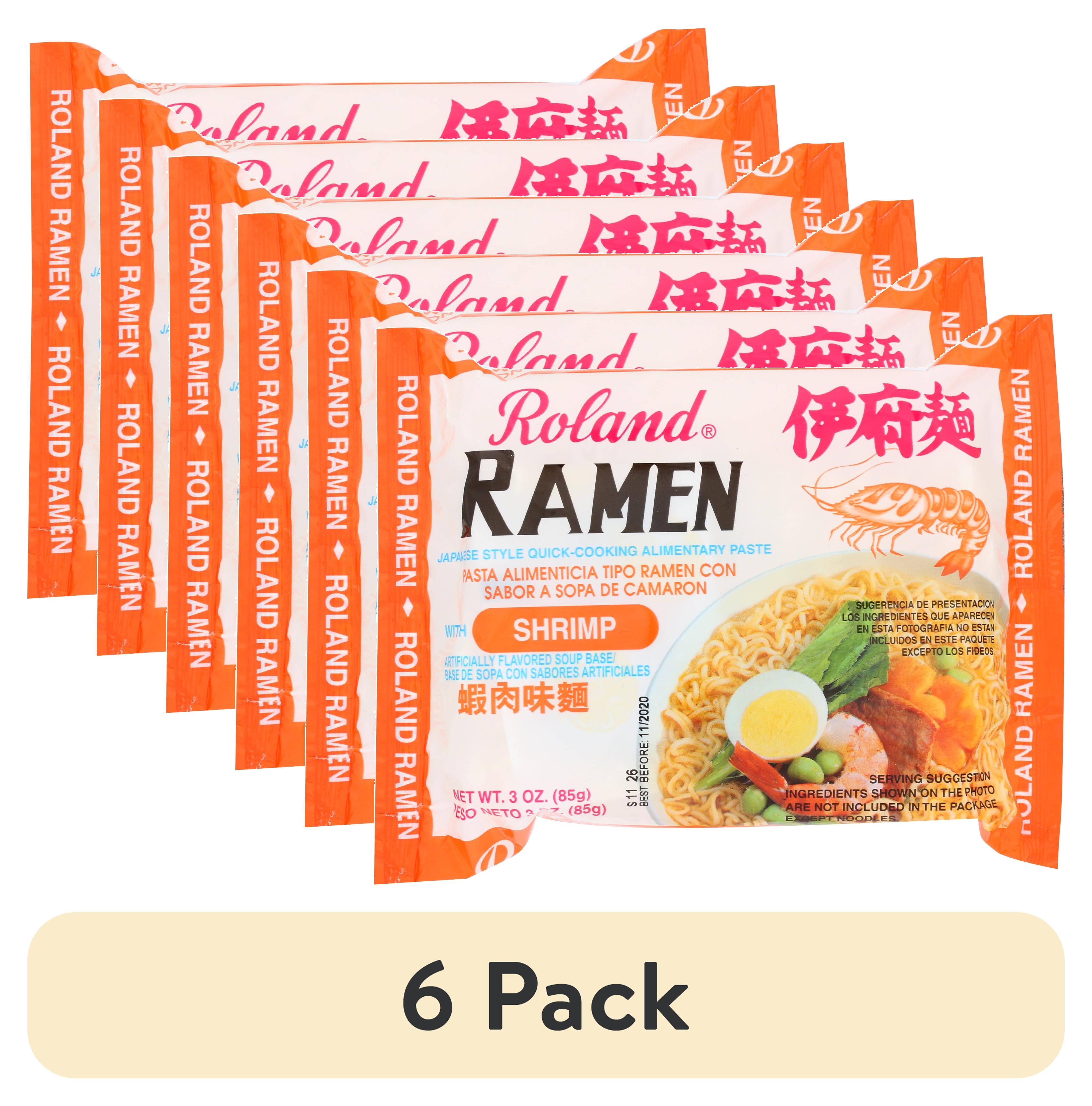 (6 pack) Roland Ramen, Shrimp, 3oz - Walmart.com