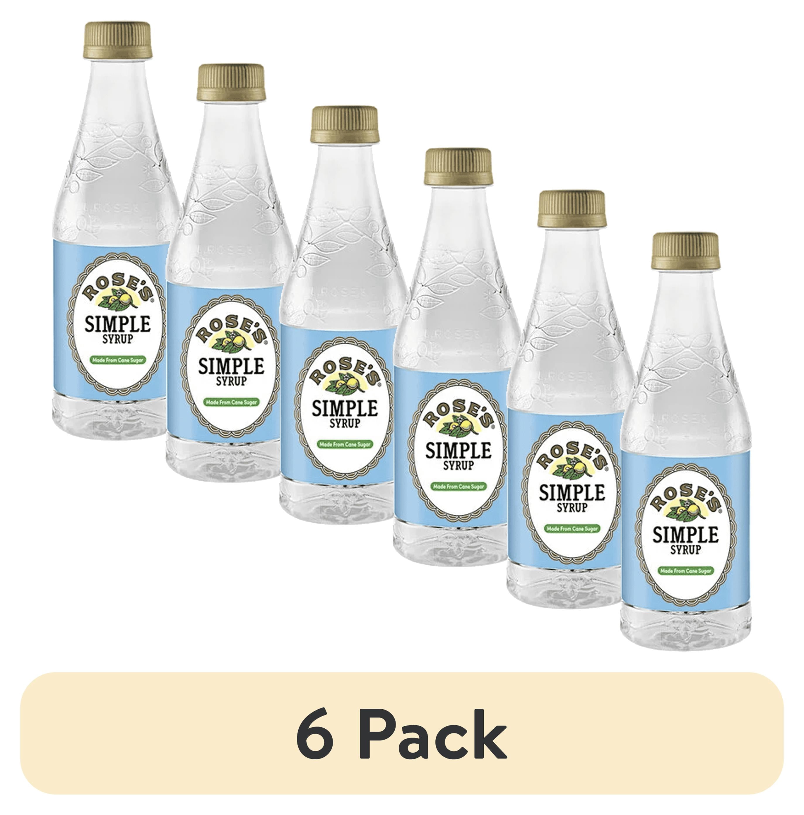 (6 pack) Rose’s Simple Syrup 12 OZ Bottle, | Perfect for Cocktails ...