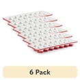 (6 pack) Rubbermaid 6013371 Plastic & Silicone Ice Tray, Red & White ...