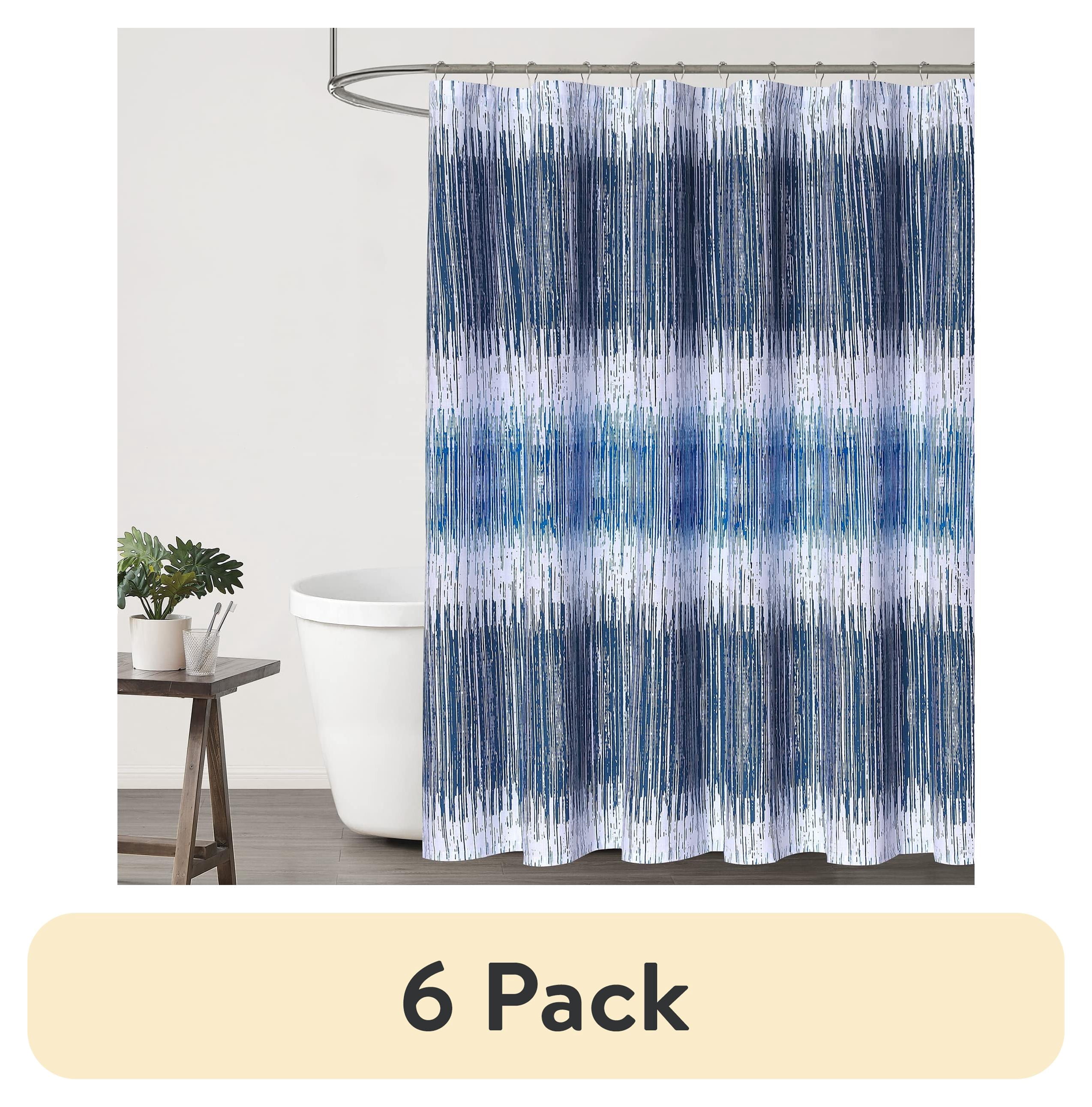 (6 pack) Ruvanti Shower Curtains 72x72 inch Polyester Cotton Blend ...