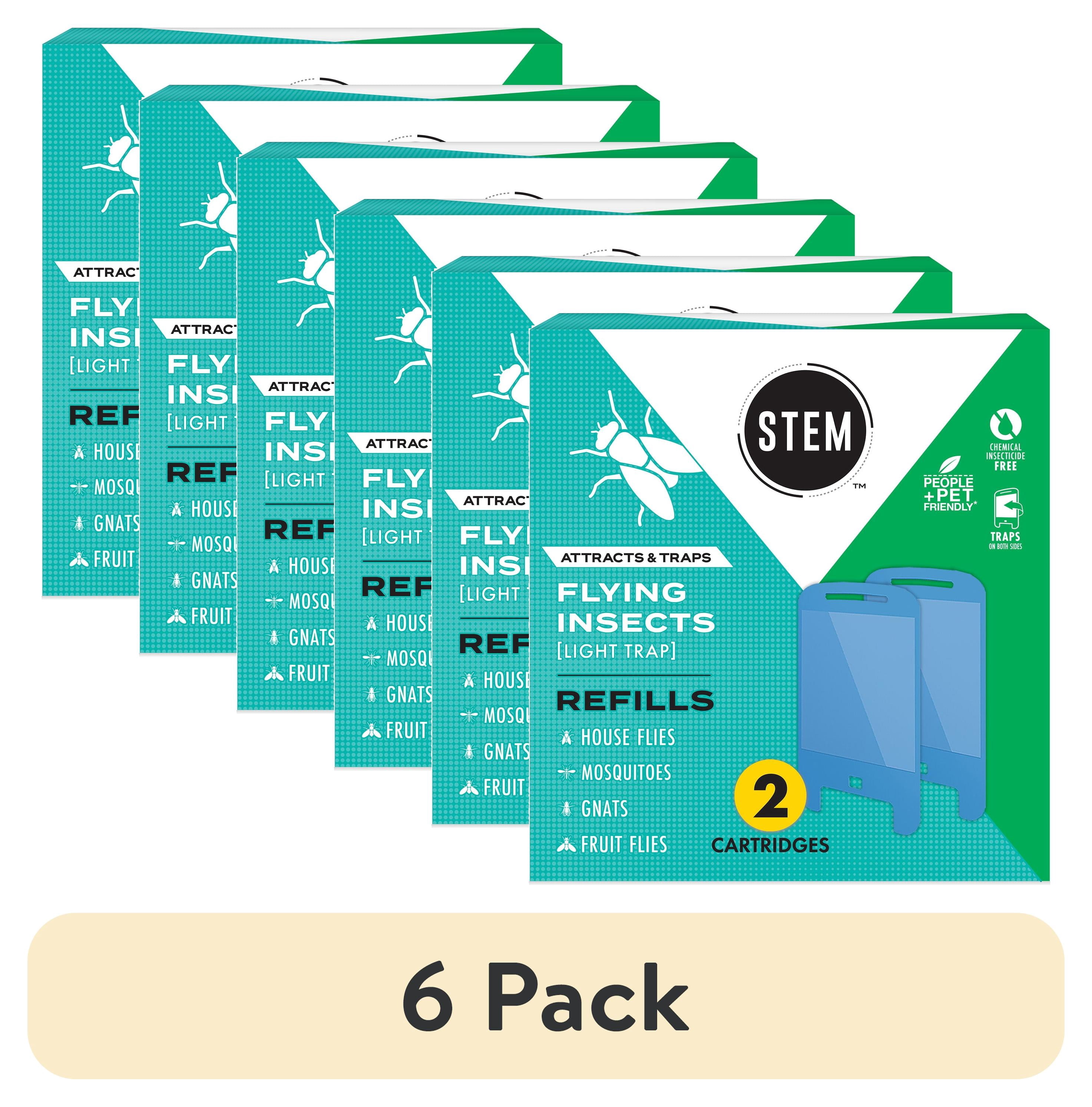 (6 pack) STEM Light Trap Refills Fly Trap Bug Killer, 2 Count - Walmart.com