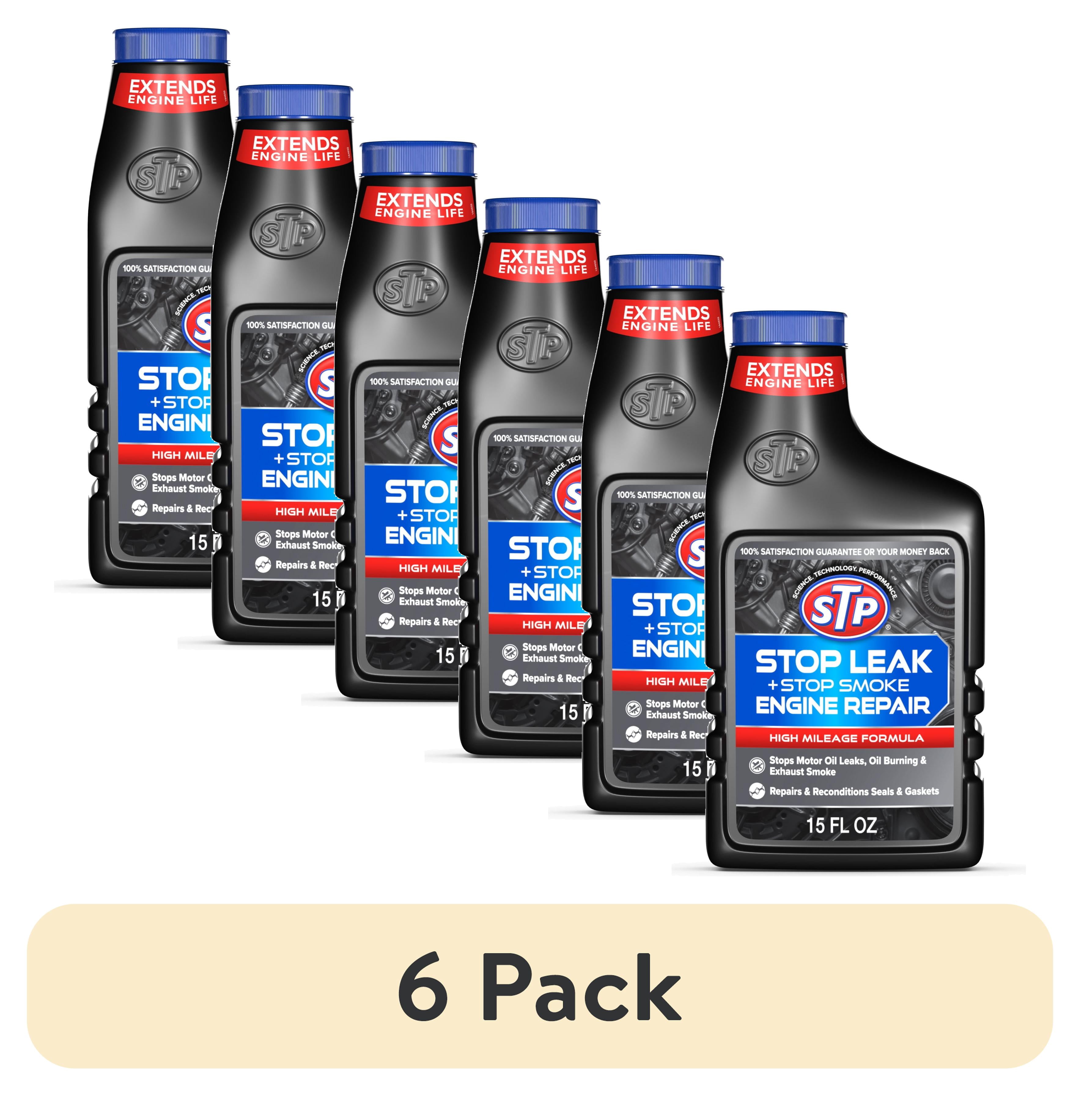 (6 pack) STP Stop Leak and Stop Smoke High Mileage Engine Oil Additive ...