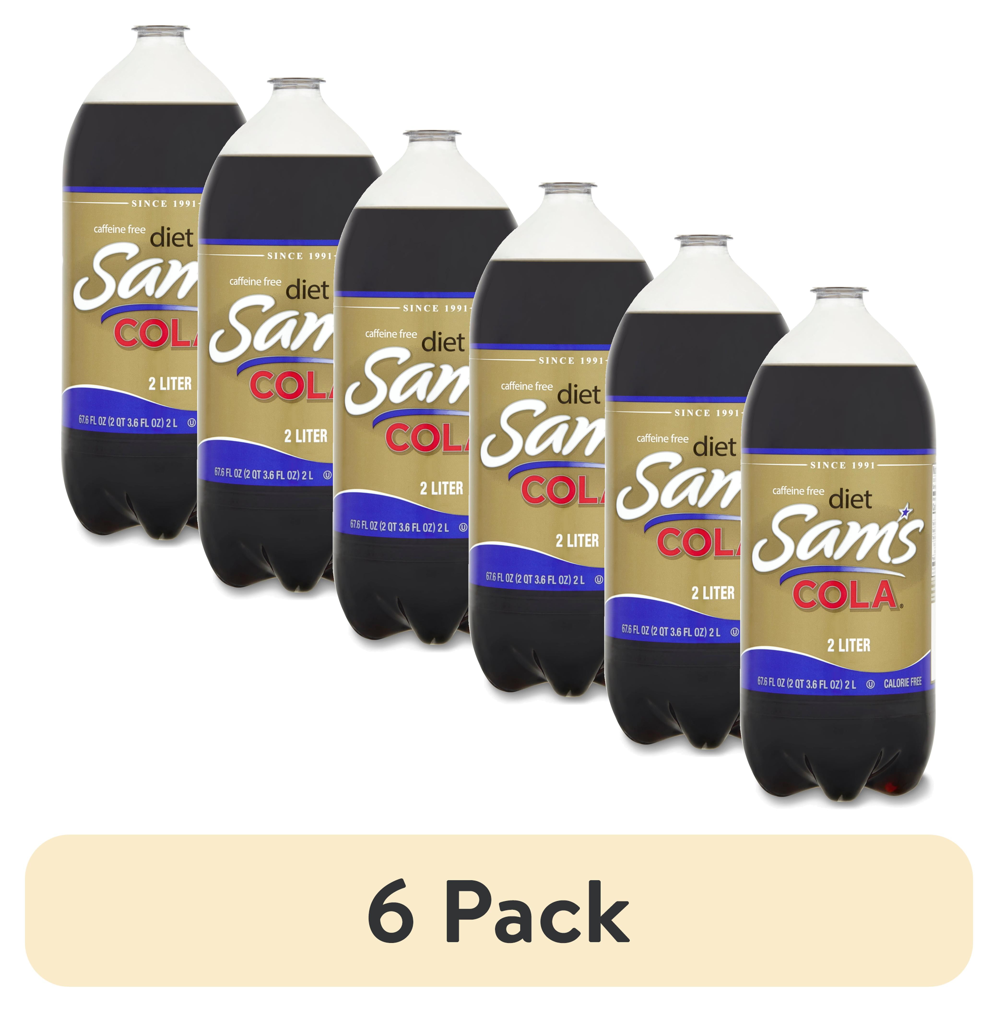 (6 pack) Sam's Cola Diet Caffeine-Free Soda, 2 Liter Bottle - Walmart.com