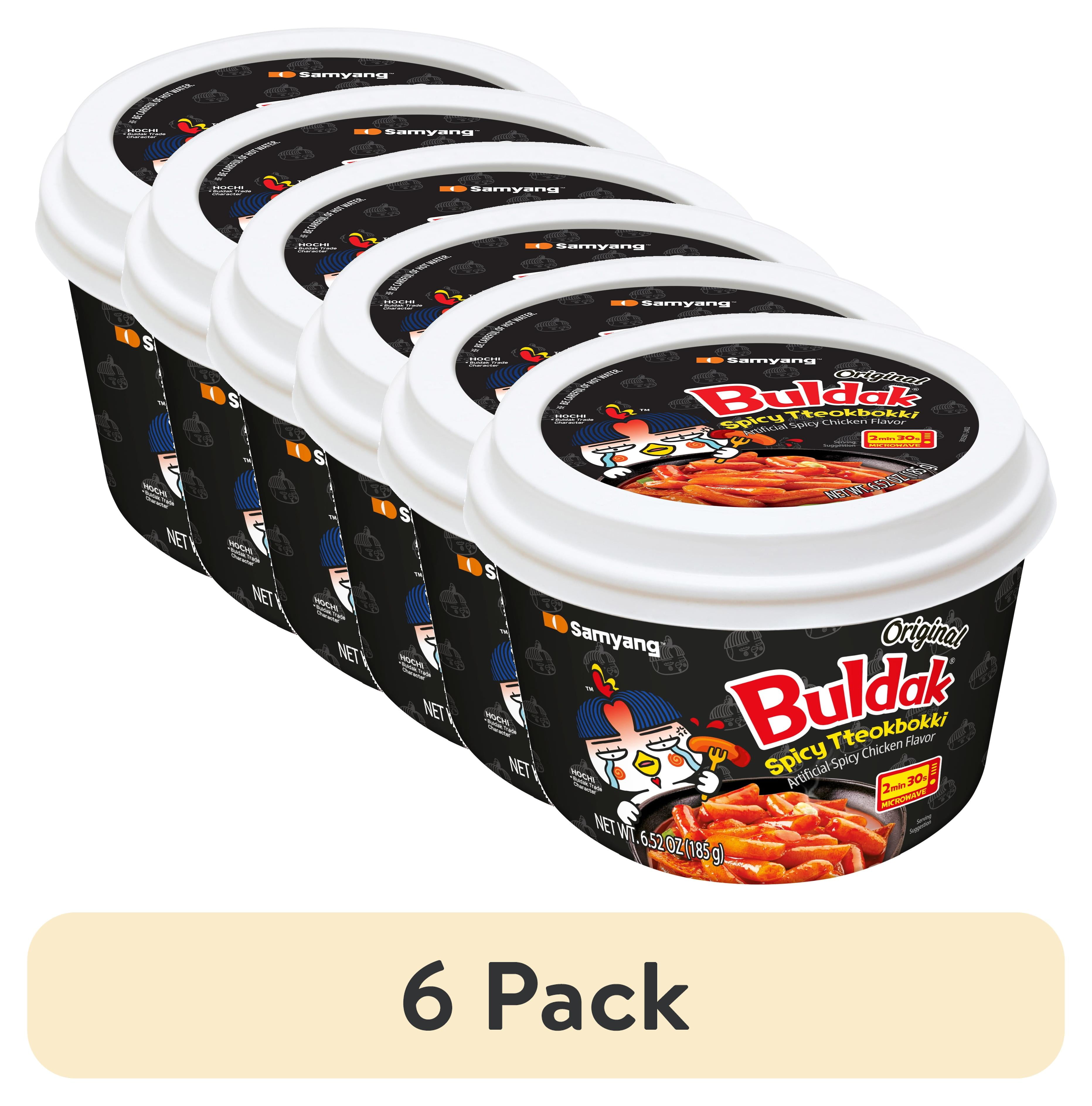 (6 pack) Samyang Topokki Hot Chicken Bowl - Buldak Tteokbokki (185g) - Walmart.com