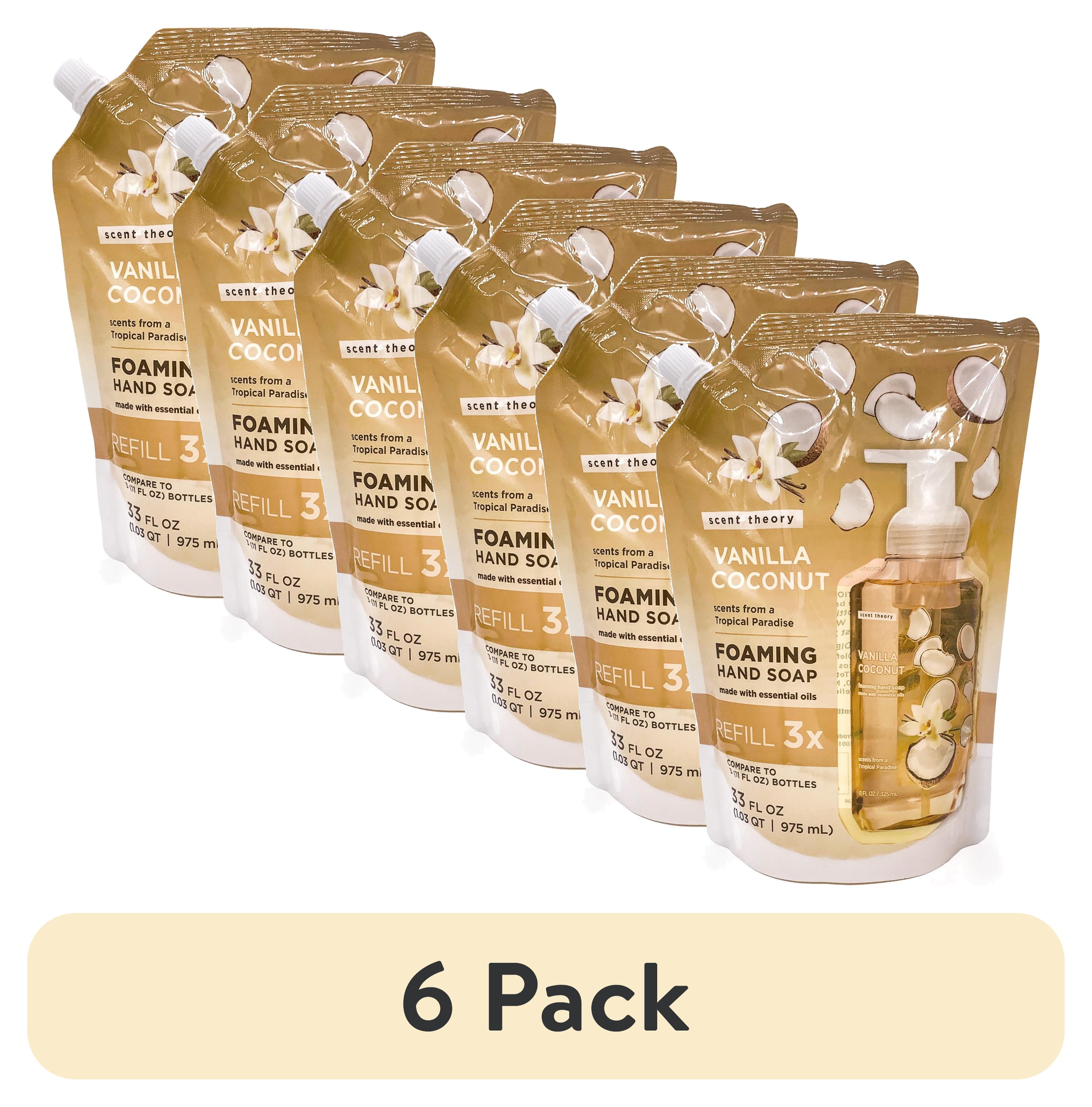 (6 pack) Scent Theory Foaming Hand Soap Refill, Vanilla Coconut, 33 fl ...