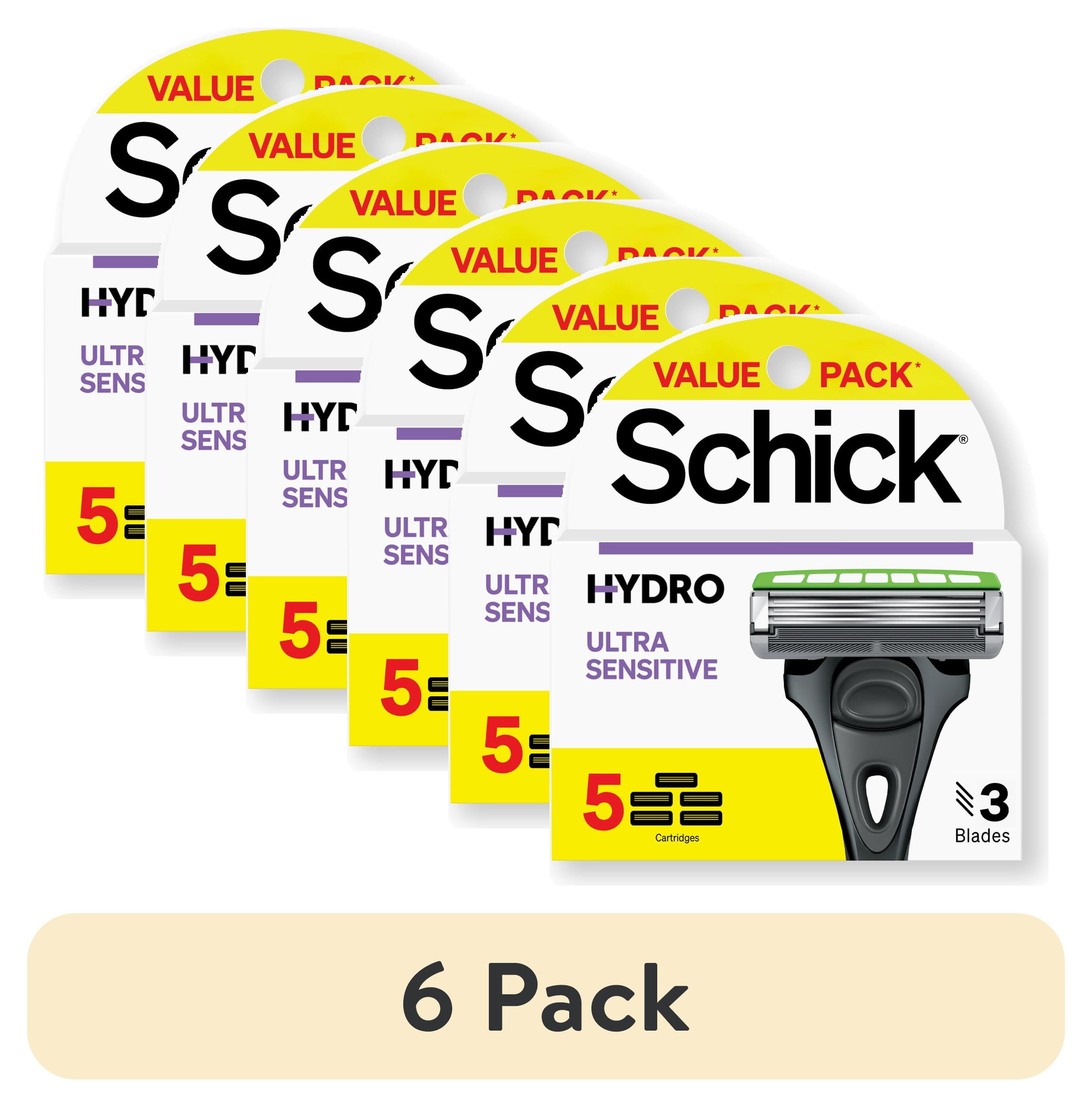 (6 pack) Schick Hydro Ultra Sensitive Razor Blade Refills, 5ct, Men's ...