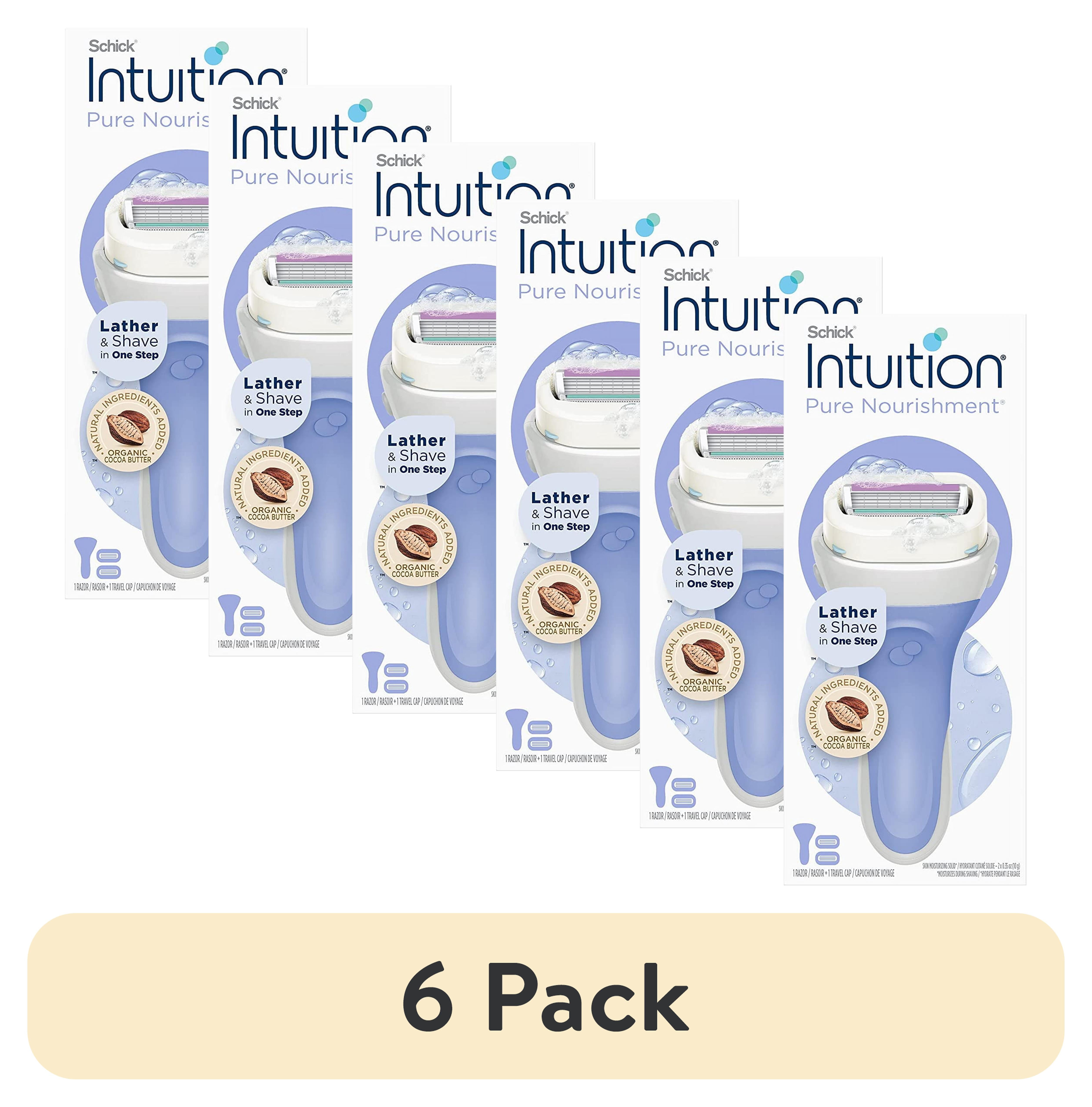 (6 pack) Schick Intuition Pure Nourishment Razor with 2 Refill Blade ...