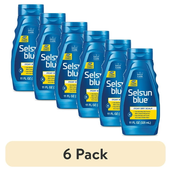(6 pack) Selsun Blue Itchy Dry Scalp Antidandruff Shampoo, 11 fl. oz ...