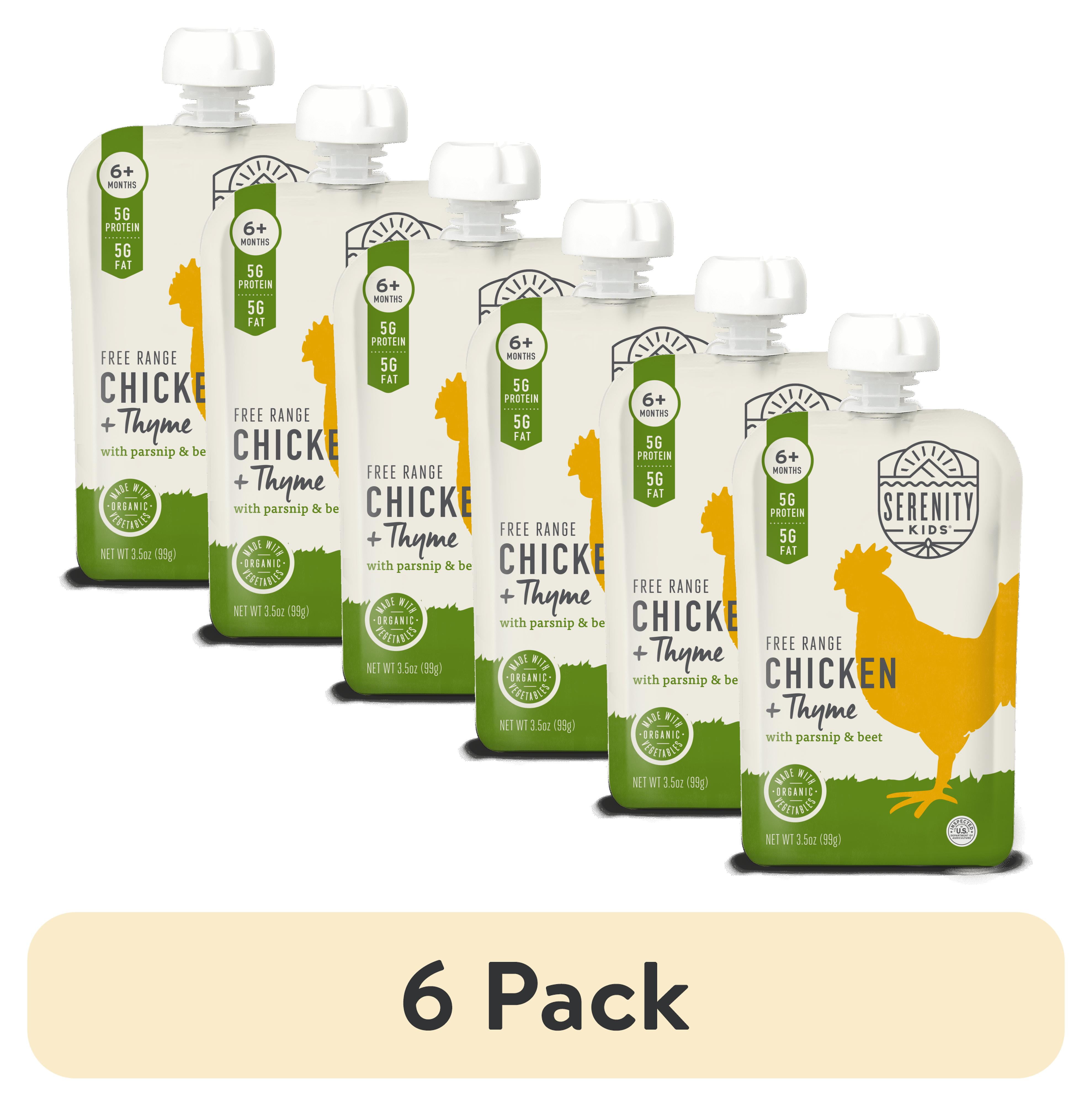 (6 pack) Serenity Kids Free Range Chicken & Thyme Stage 2 Baby Food ...