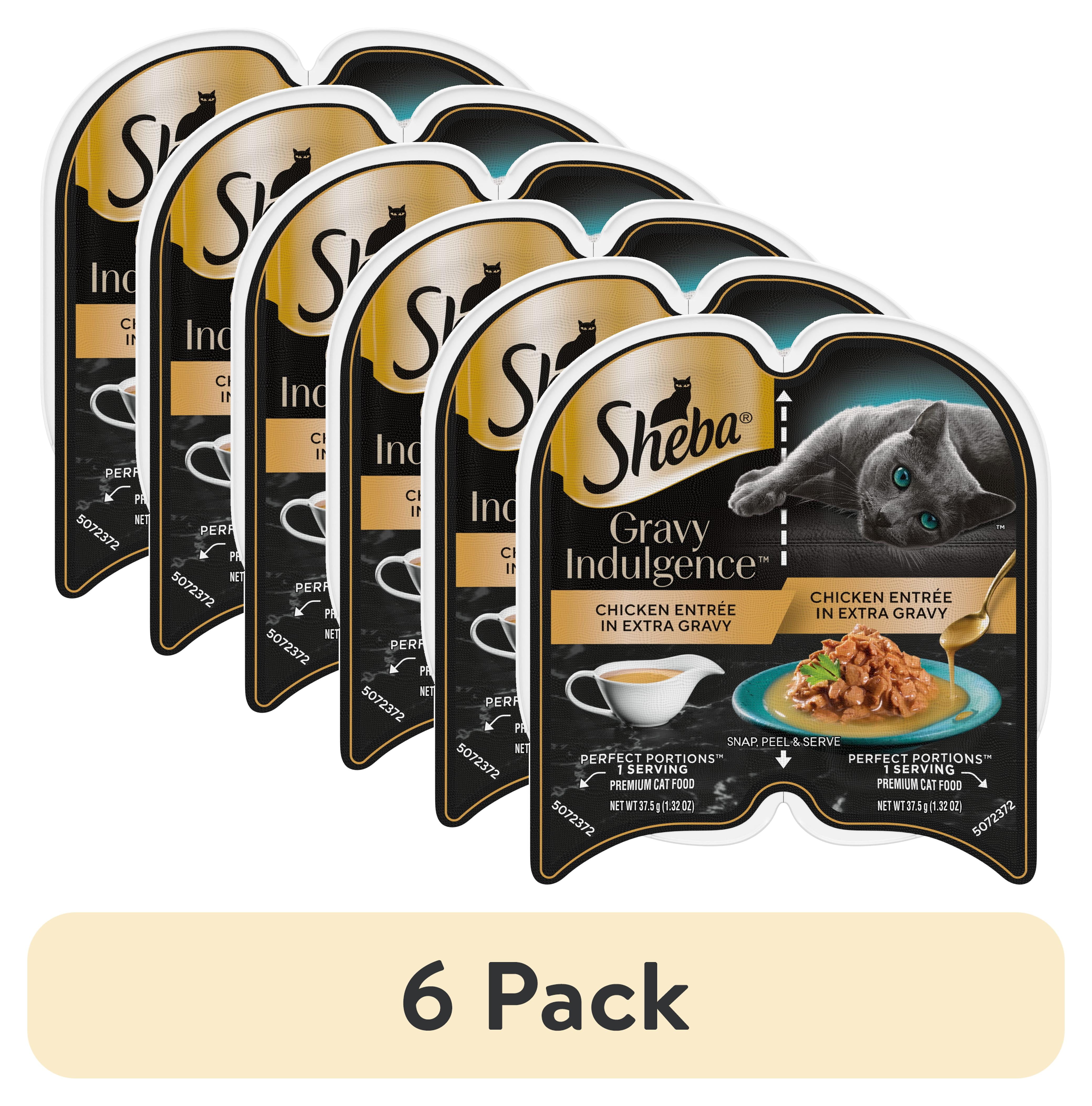 (6 pack) Sheba Gravy Indulgence Chicken Entree In Extra Gravy Cat Food ...