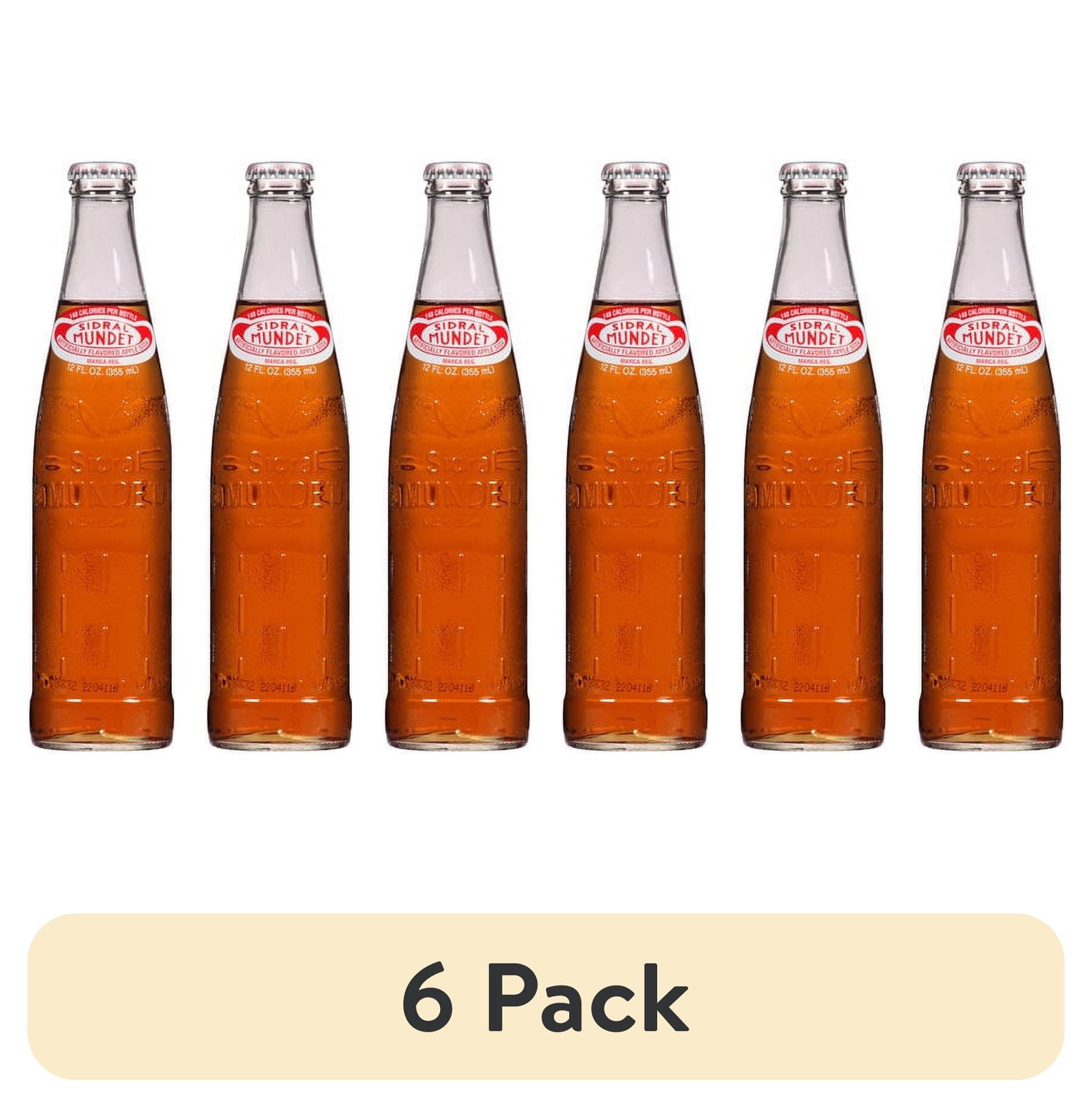 (6 pack) Sidral Mundet Apple Soda, 12 fl oz (355ml) Glass Bottle, 1 ...