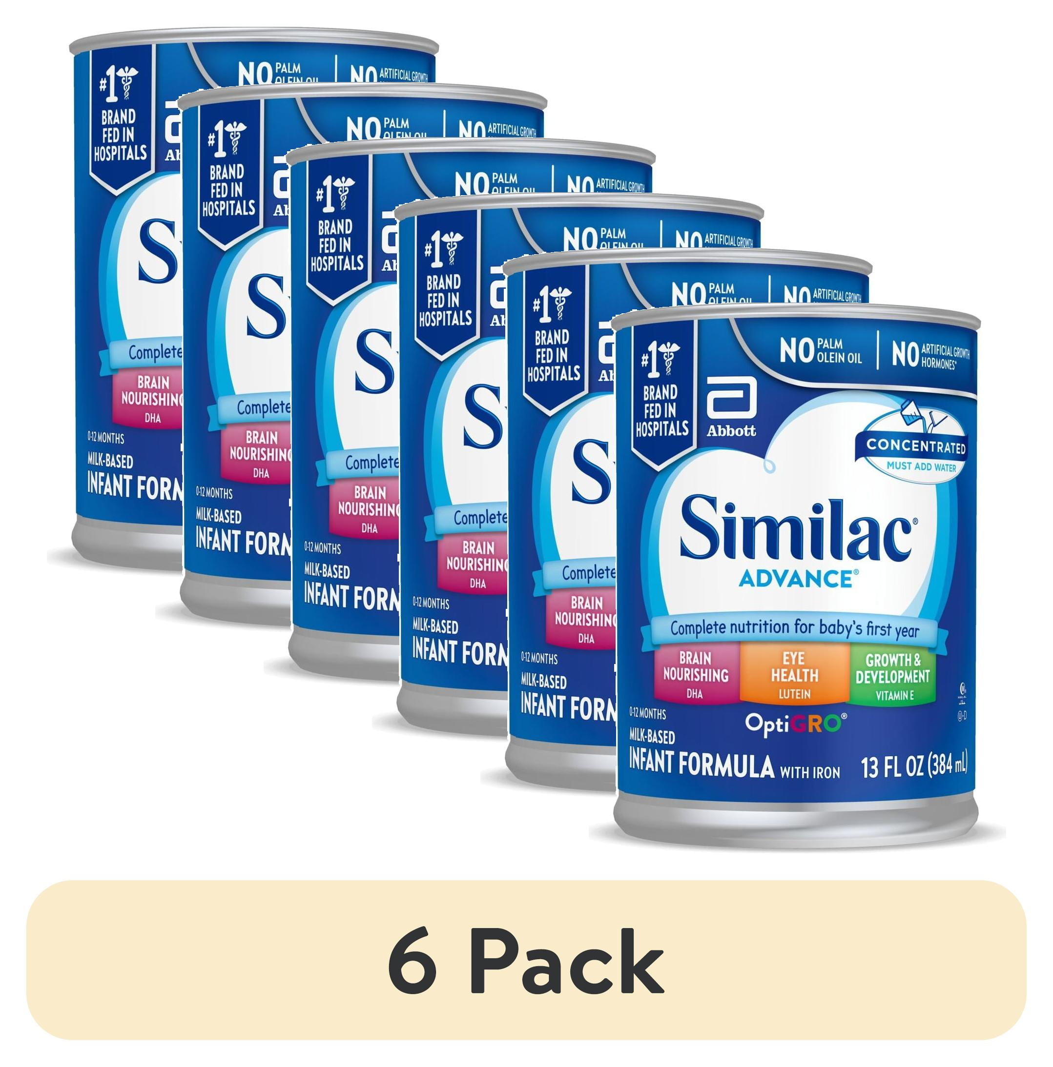 (6 pack) Similac Advance Concentrated Liquid Baby Formula With Iron ...