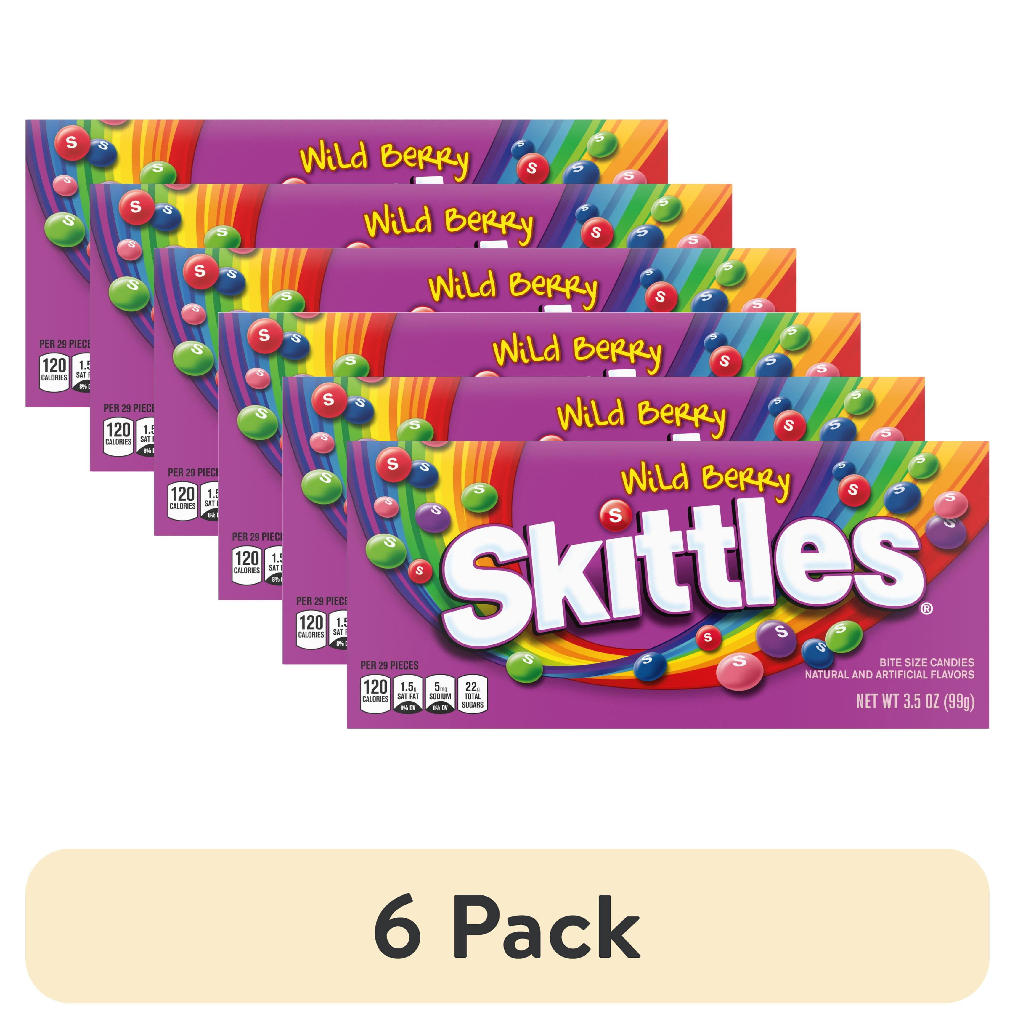 (6 pack) Skittles Wild Berry Chewy Candy Theater Box - 3.5 oz Box ...