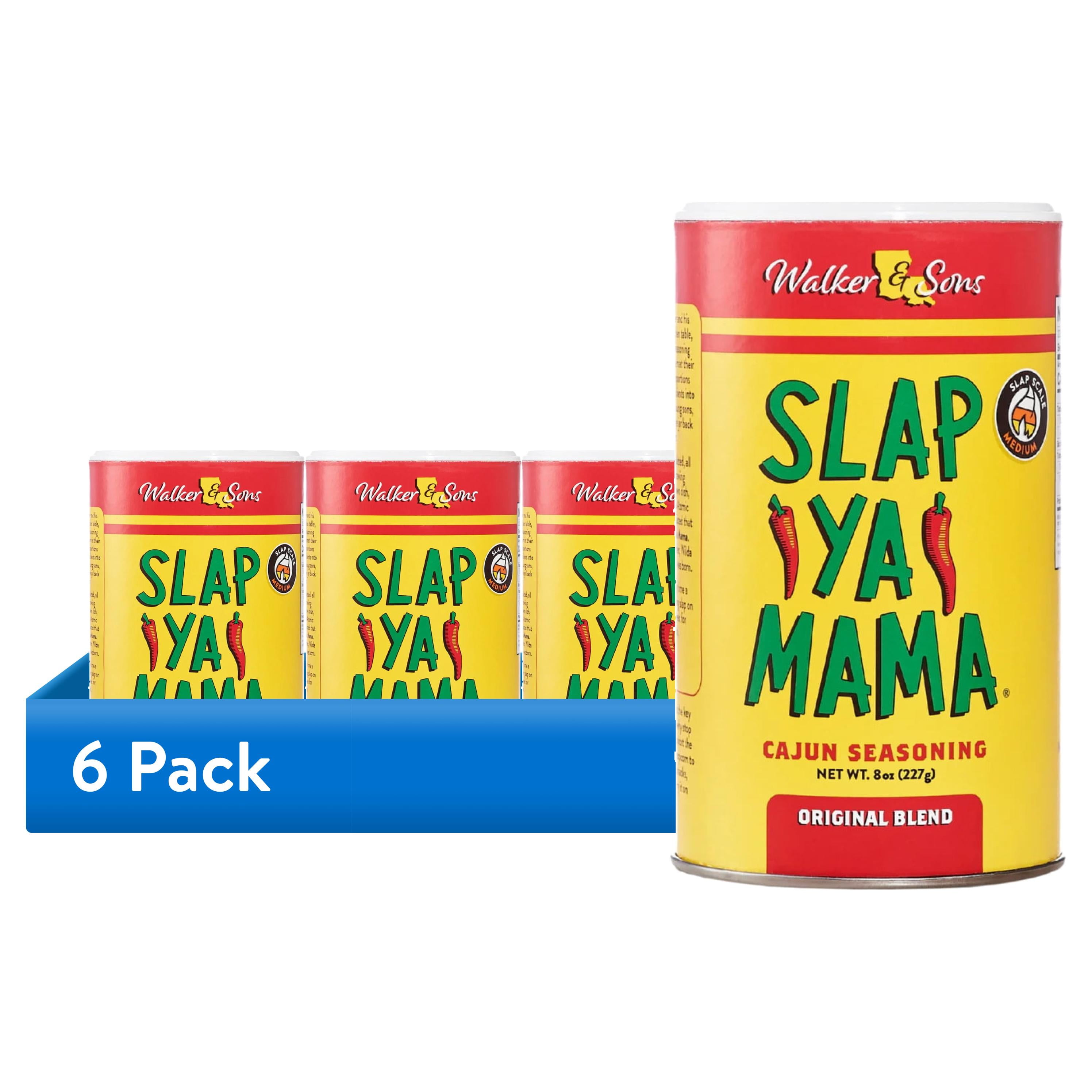 (6 pack) Slap Ya Mama Original Blend Cajun Seasoning, 8 oz Canister ...