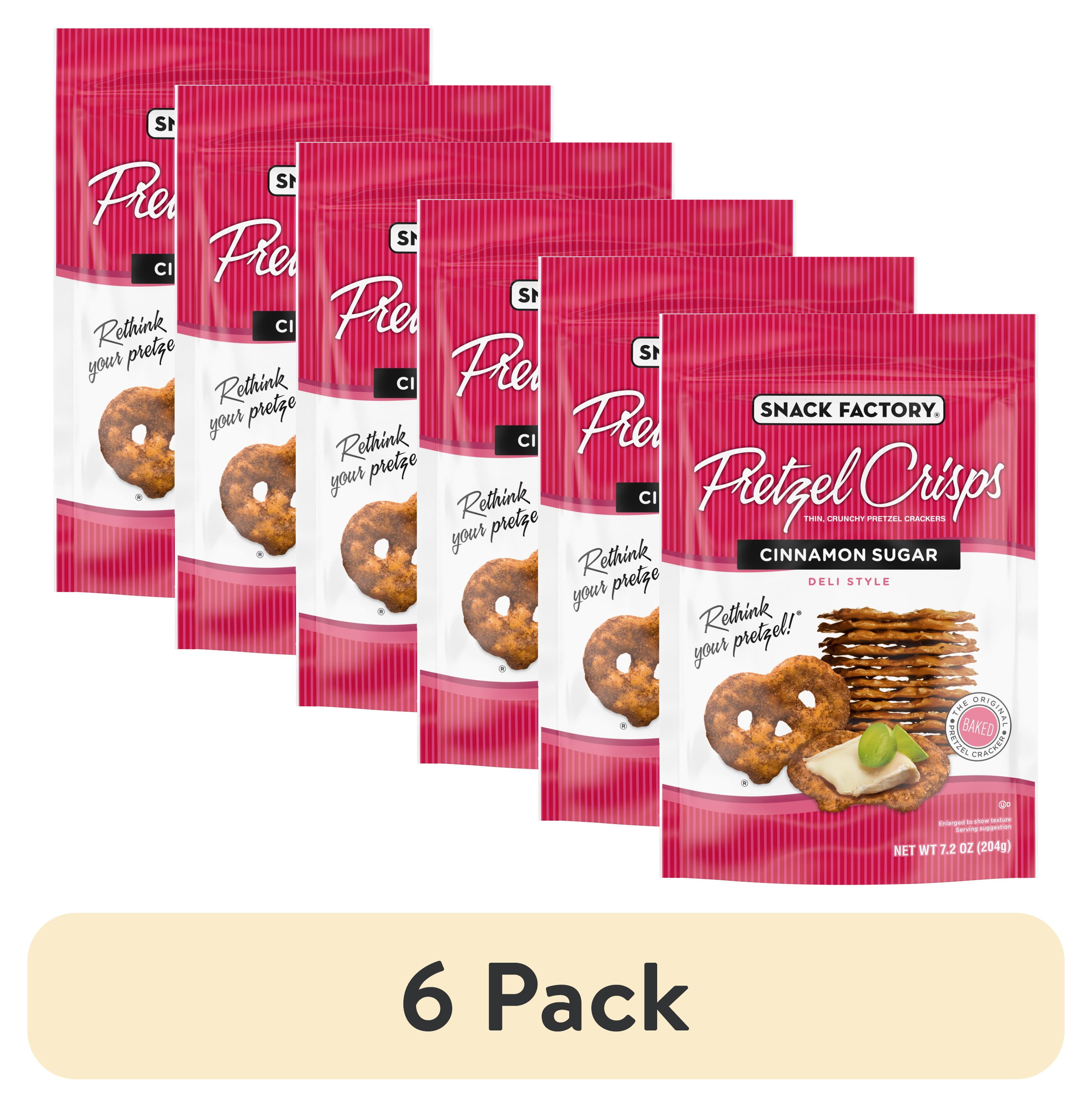 (6 pack) Snack Factory Pretzel Crisps, Cinnamon Sugar, 7.2 oz - Walmart.com