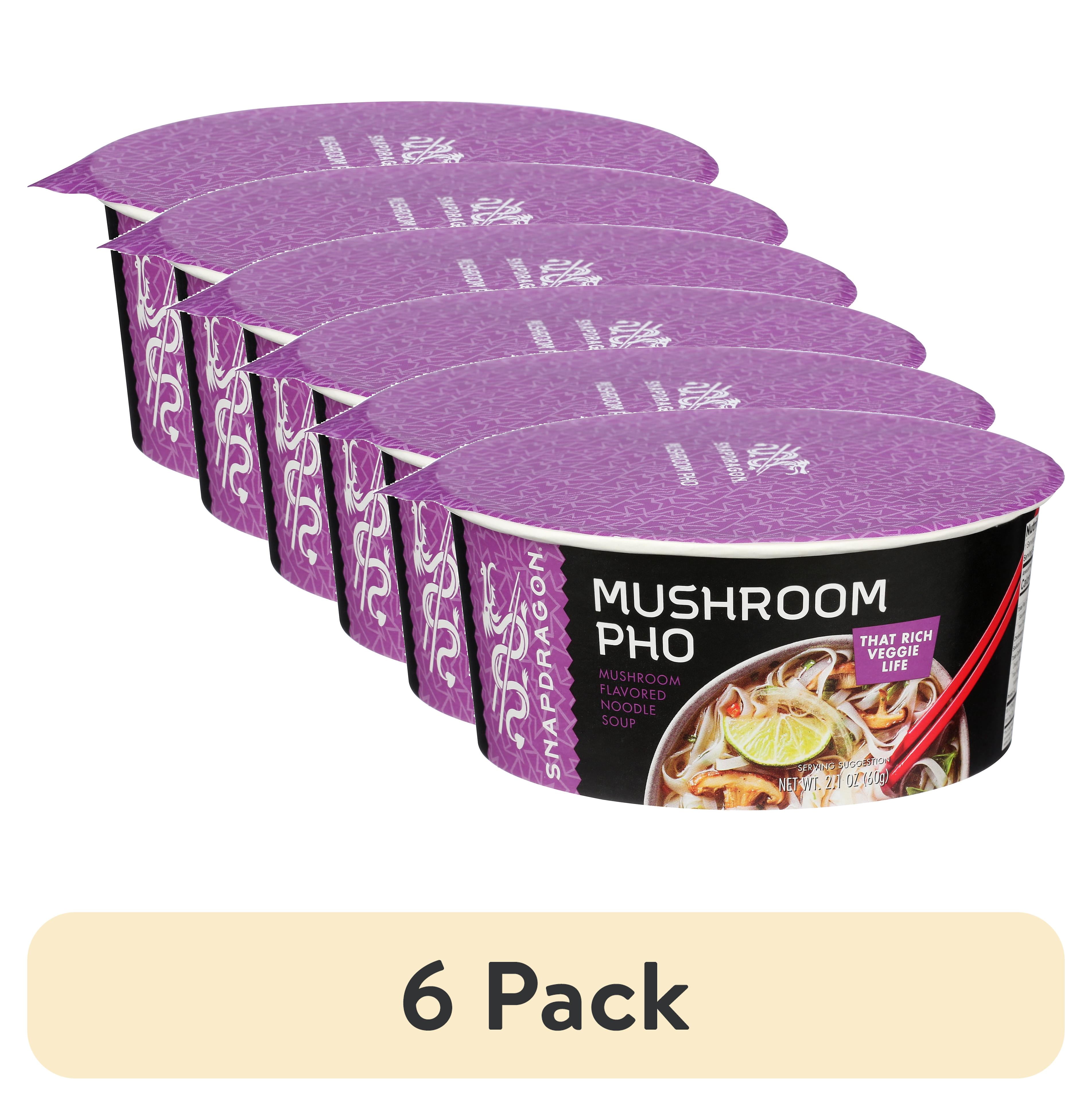 (6 pack) Snapdragon Mushroom Pho, Mushroom Flavored Noodle Soup, 2.1oz ...