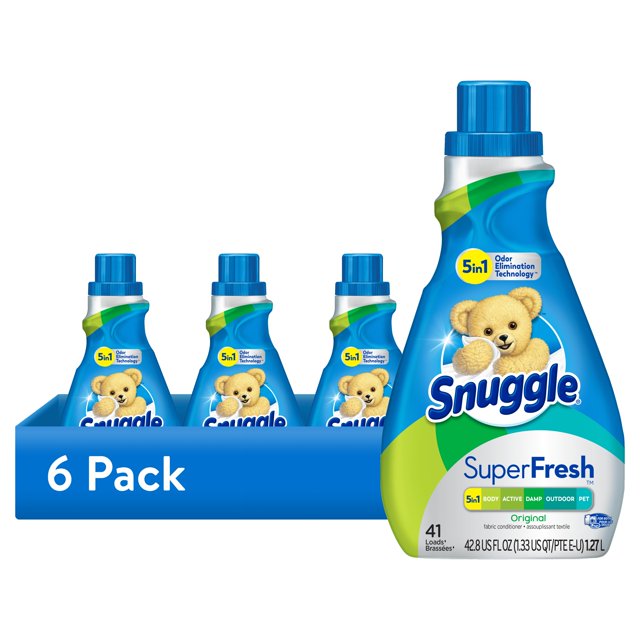 (6 pack) Snuggle SuperFresh Liquid Fabric Softener with Odor ...