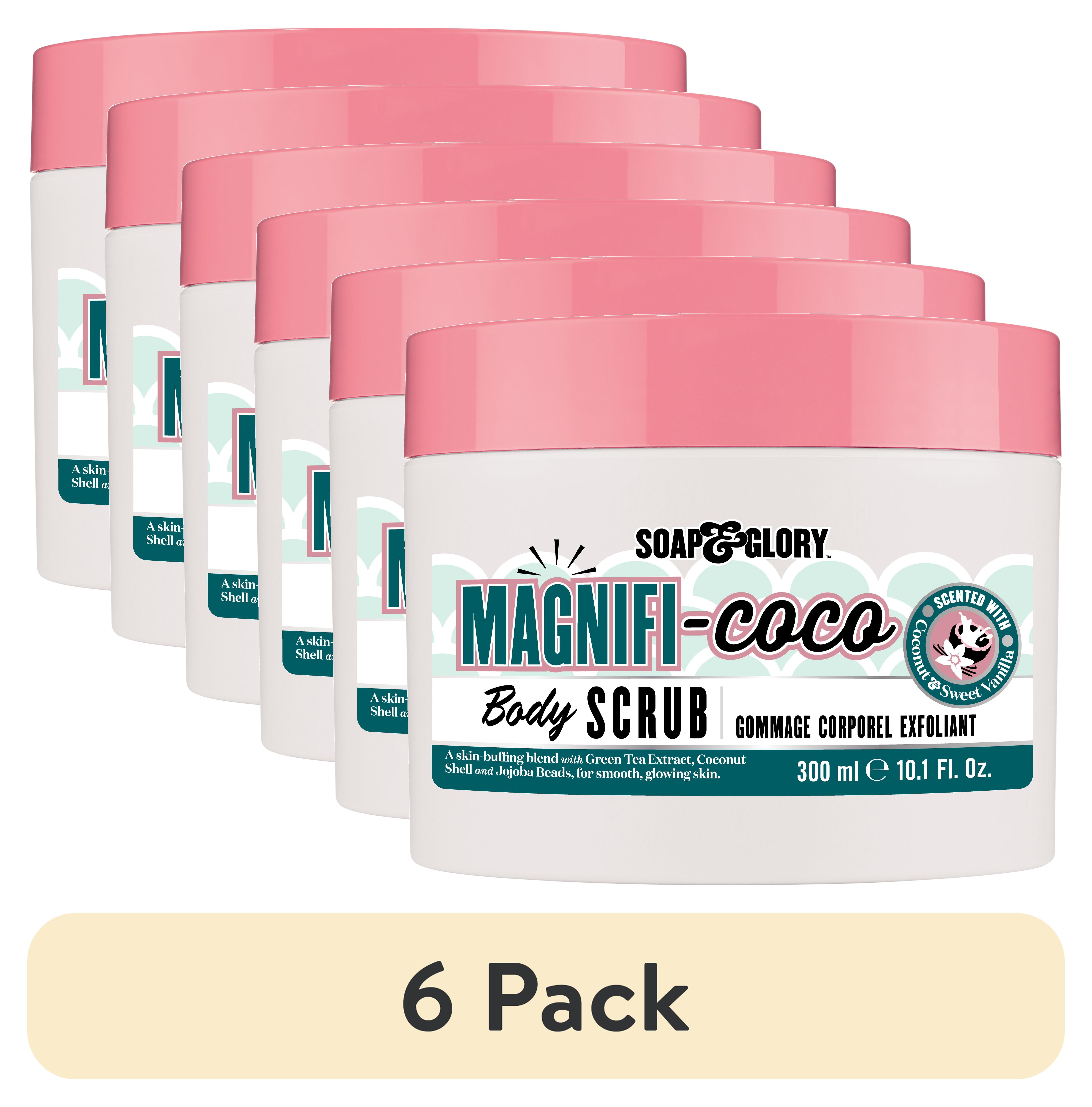 (6 pack) Soap & Glory Magnifi-Coco Body Scrub with Coconut Shell, Green ...