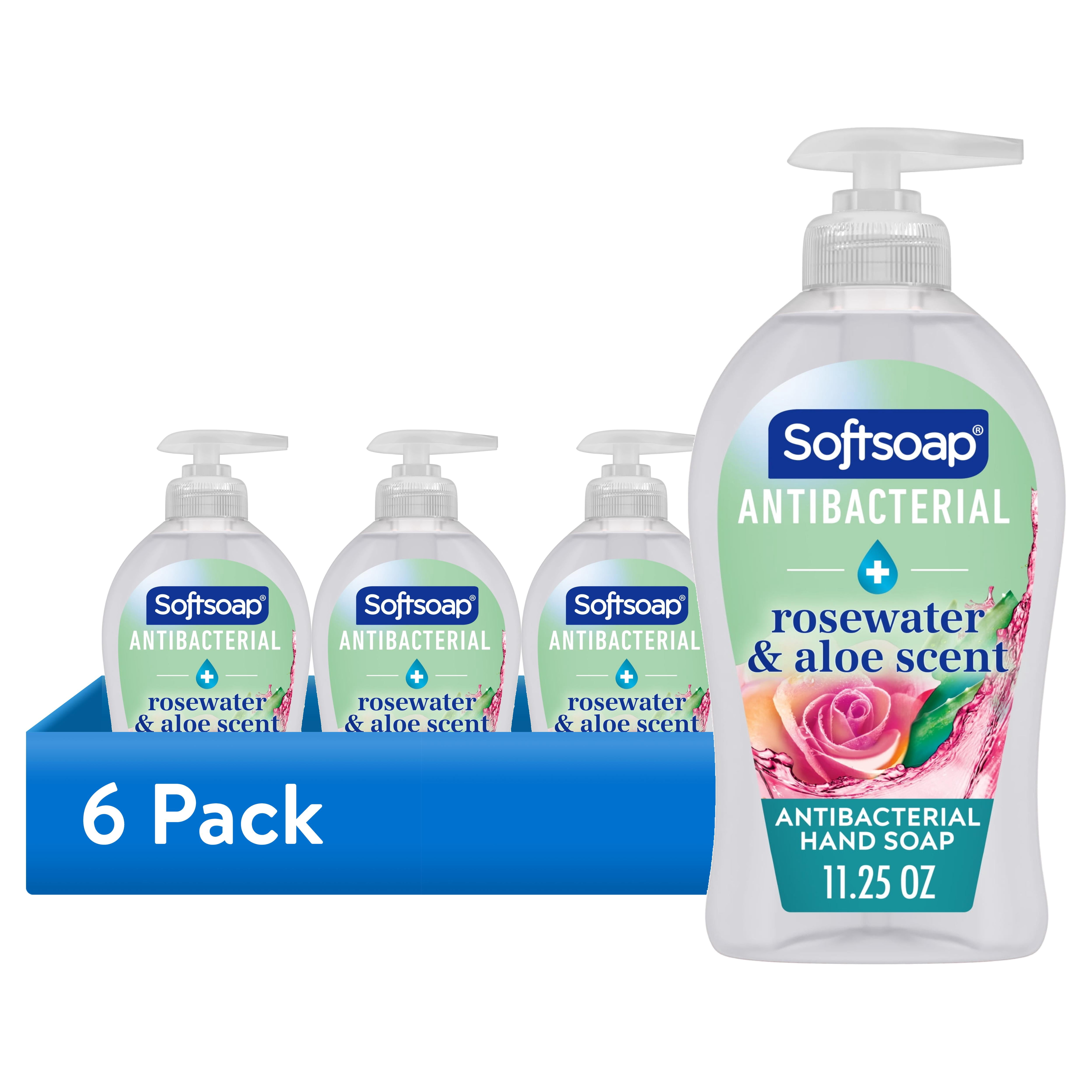 (6 pack) Softsoap Antibacterial Sensitive Liquid Hand Soap, Rosewater ...
