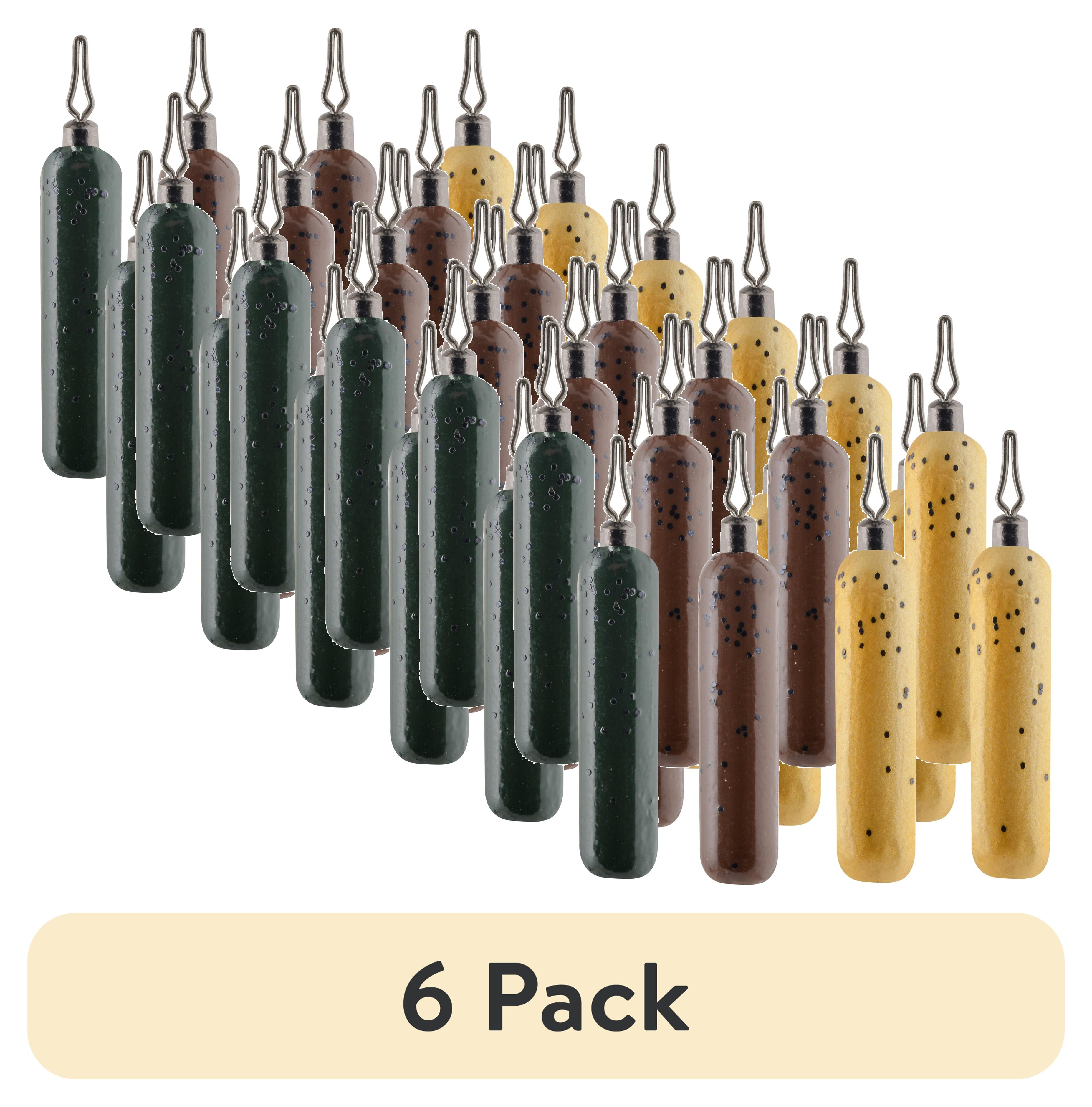 (6 pack) South Bend Drop Shot Weights Cylinder, 1/4 oz, Durable Fishing ...
