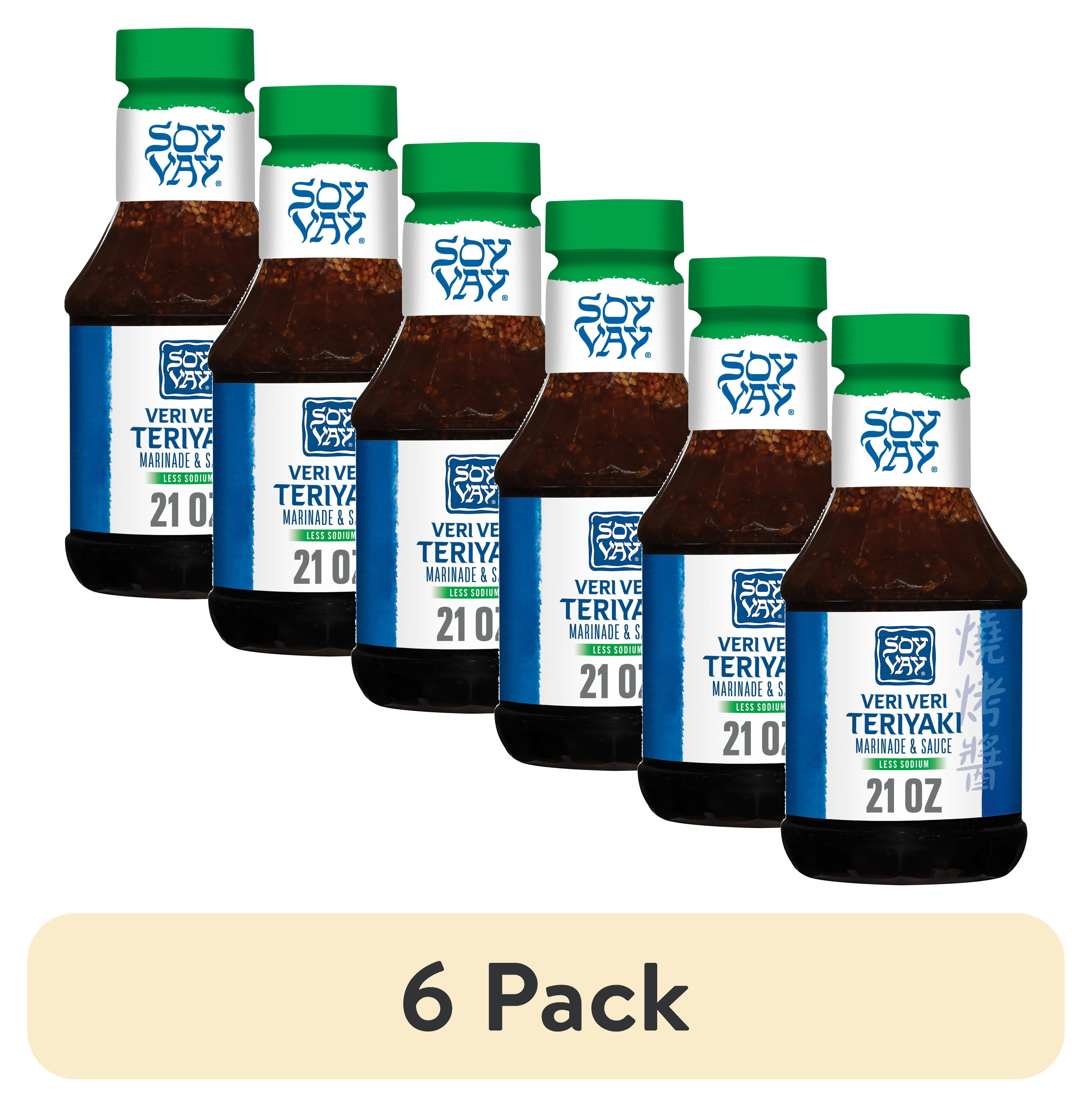 (6 pack) Soy Vay Less Sodium Veri Veri Teriyaki Marinade and Sauce, 21 ...