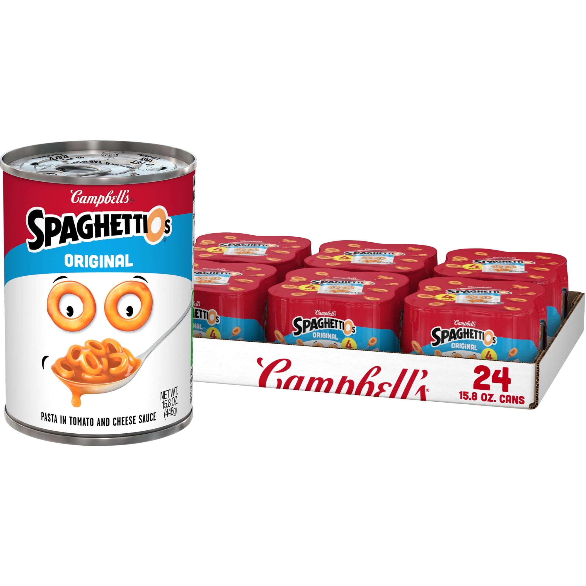 (6 pack) SpaghettiOs Original Canned Pasta, 15.8 oz Can (Pack of 4 ...
