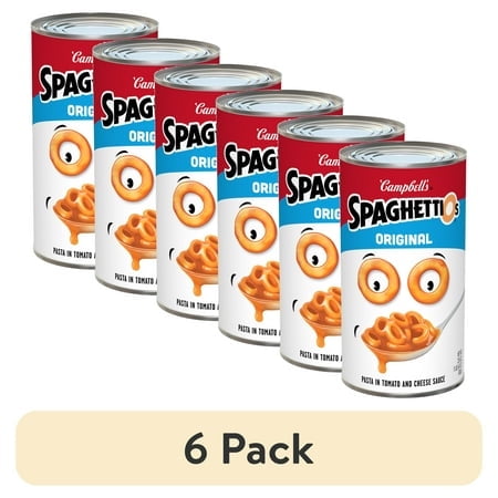 (6 pack) SpaghettiOs Original Canned Pasta, 22.4 oz Can - Walmart.com