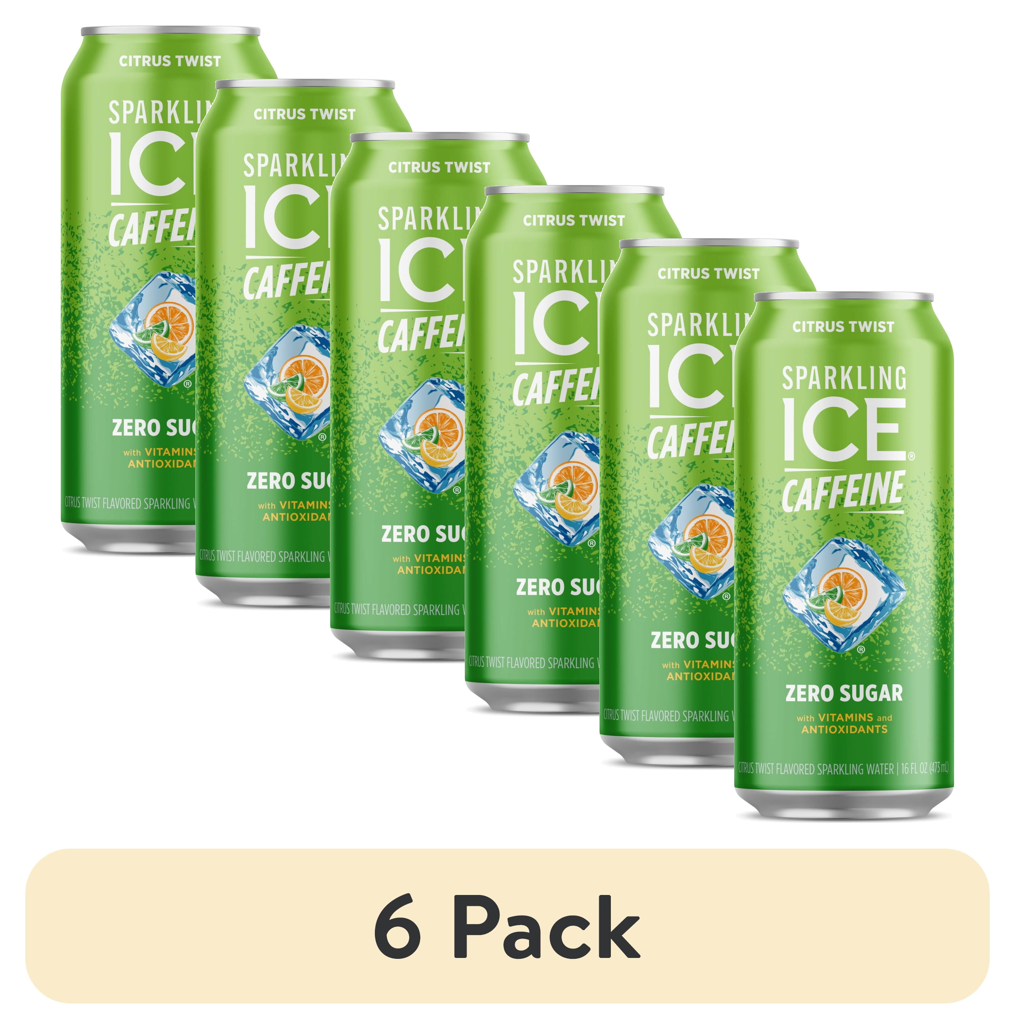 (6 pack) Sparkling Ice® +Caffeine Naturally Flavored Sparkling Water ...