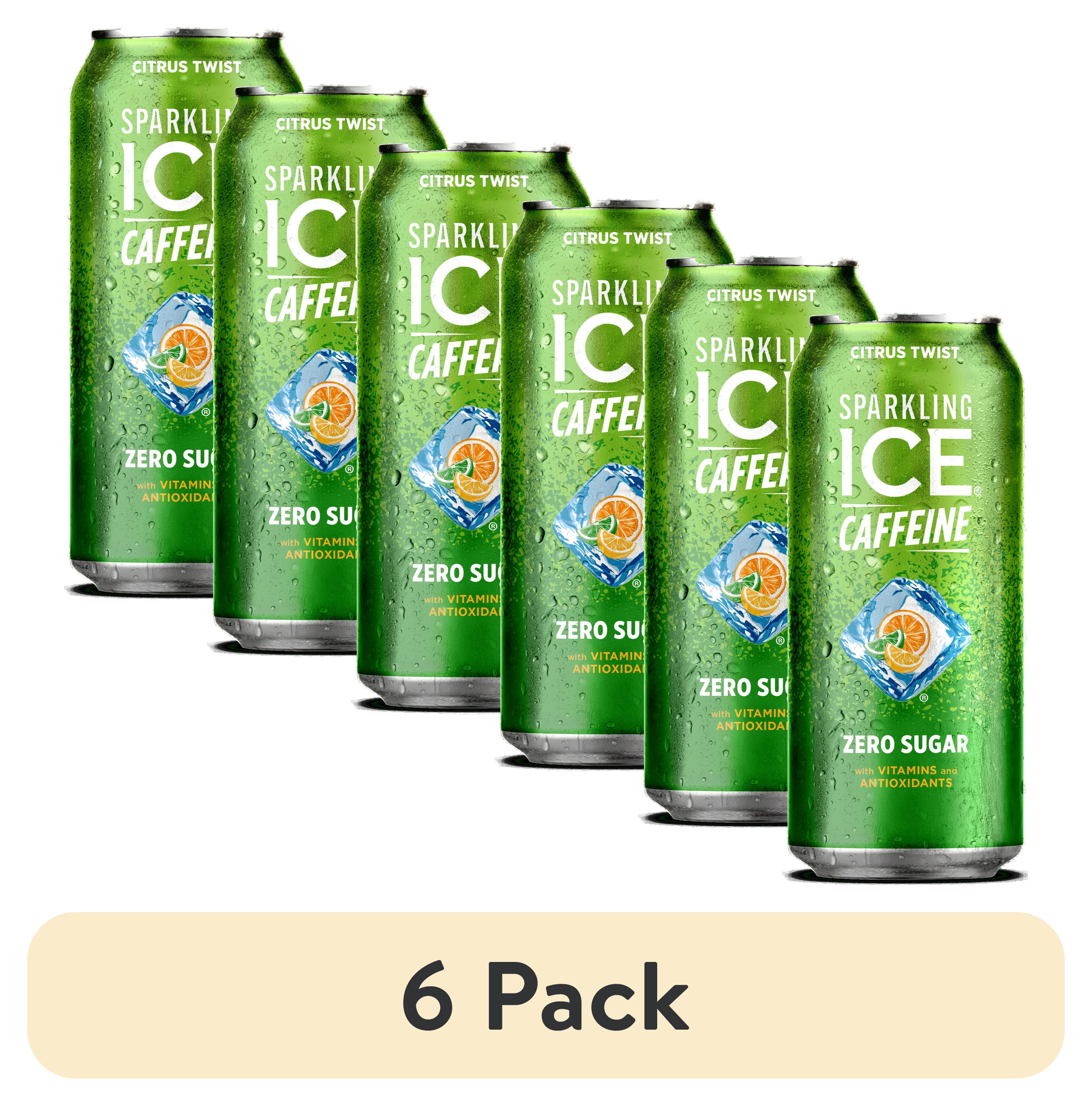 (6 pack) Sparkling Ice® +Caffeine Naturally Flavored Sparkling Water, Citrus Twist 16 fl oz ...