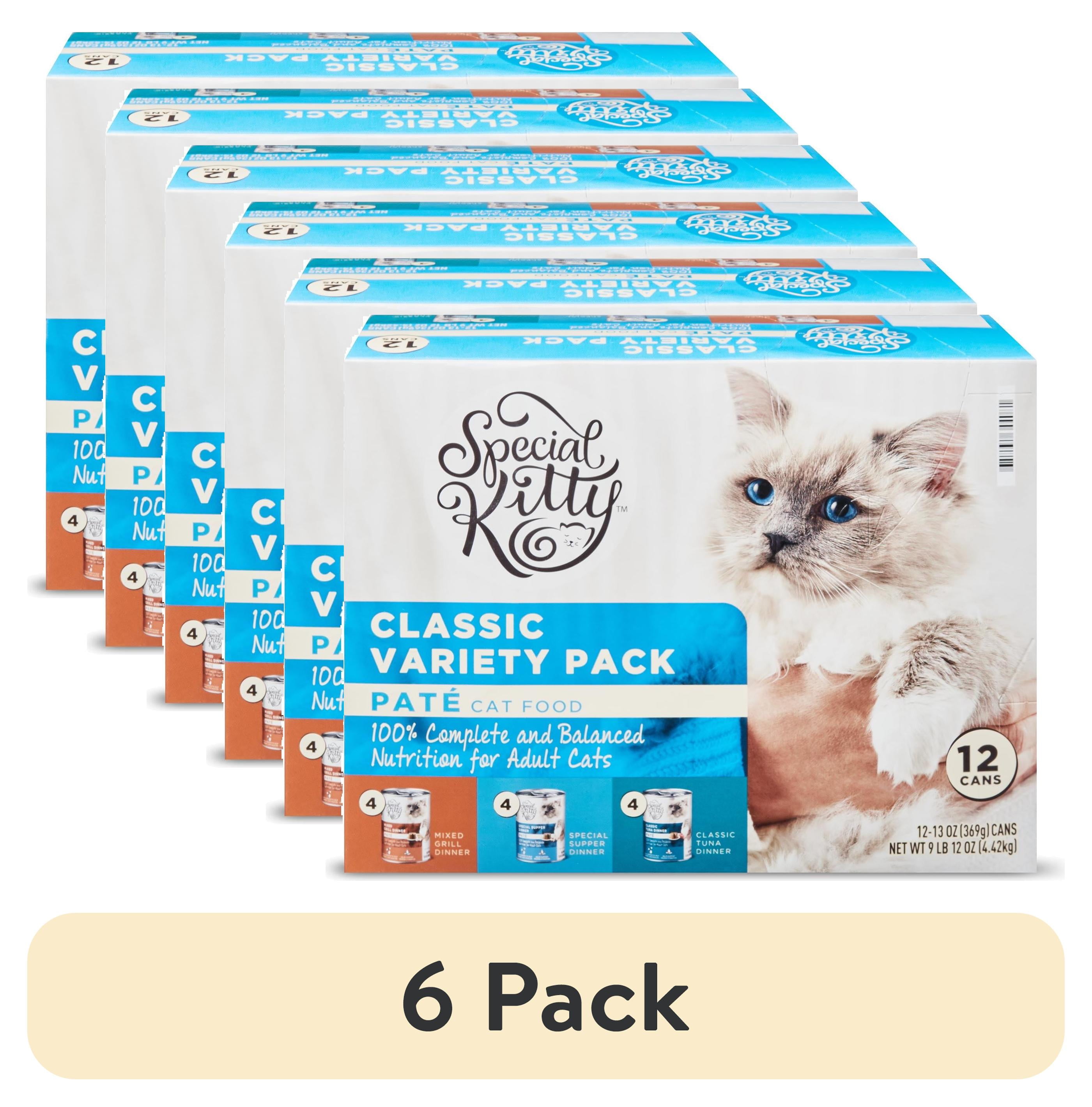 (6 pack) Special Kitty Classic Variety Pack Pate Cat Food, 13 oz Cans ...