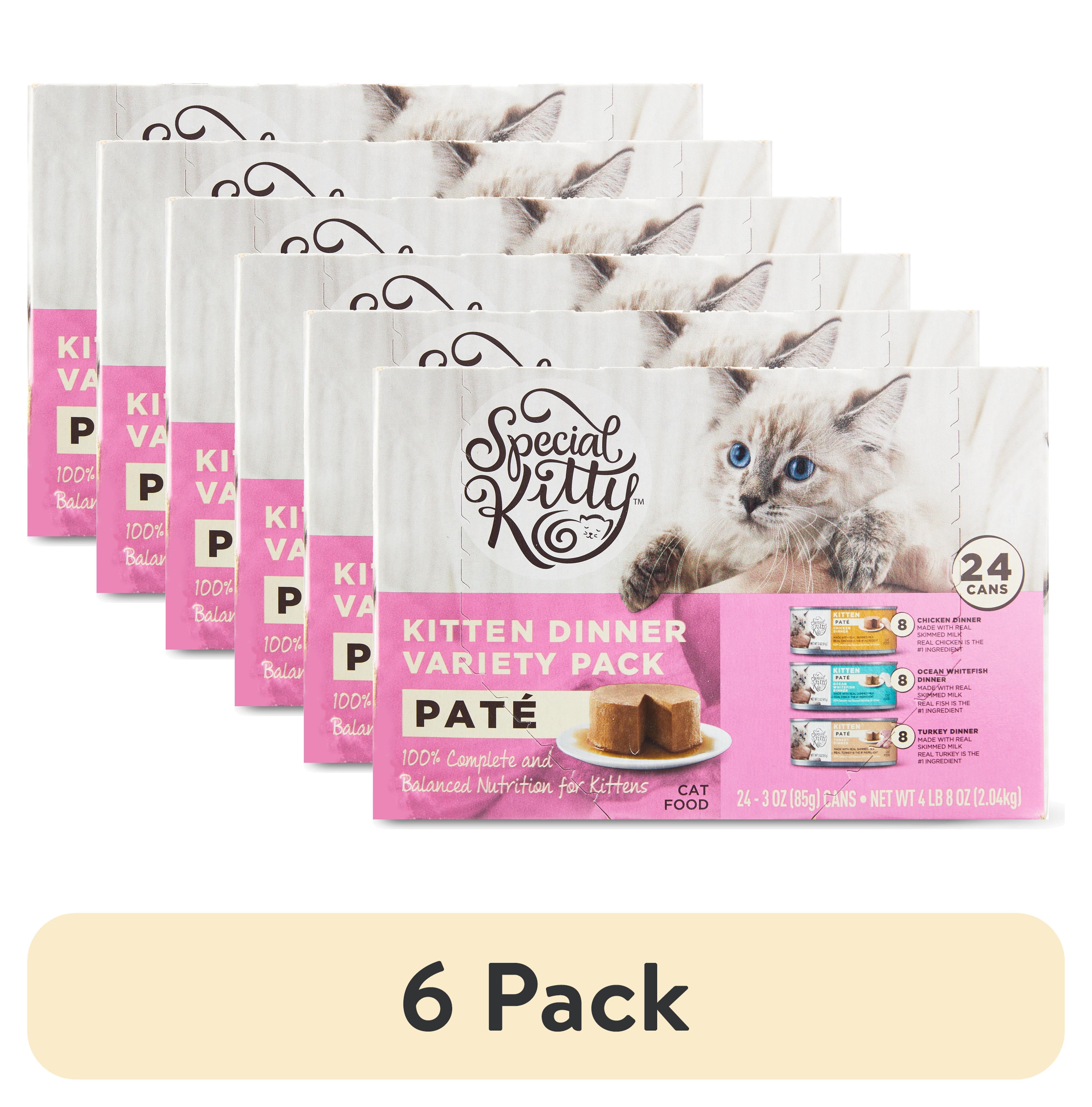 (6 pack) Special Kitty Kitten Dinner Variety Pack Pate Cat Food, 3 oz ...