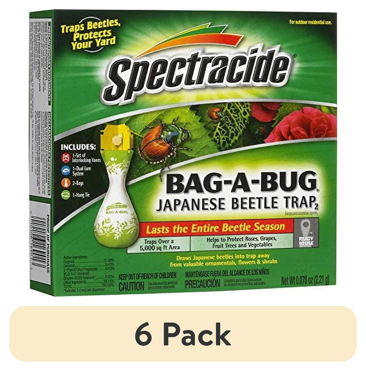 (6 pack) Spectracide Bag-A-Bug Japanese Beetle Trap, Dual Lure System ...