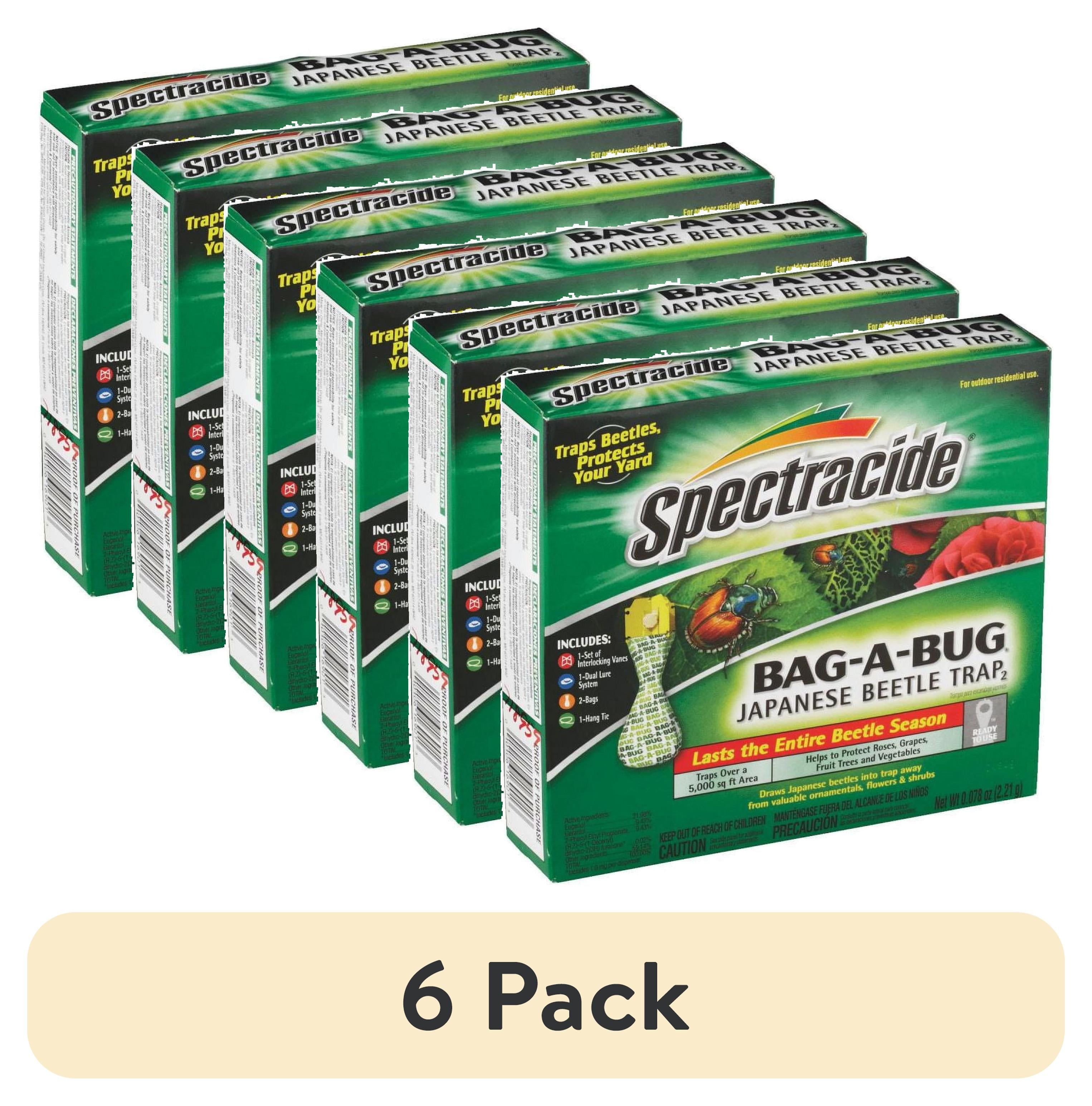 (6 pack) Spectracide Bag-A-Bug Japanese Beetle Trap, Dual Lure System ...