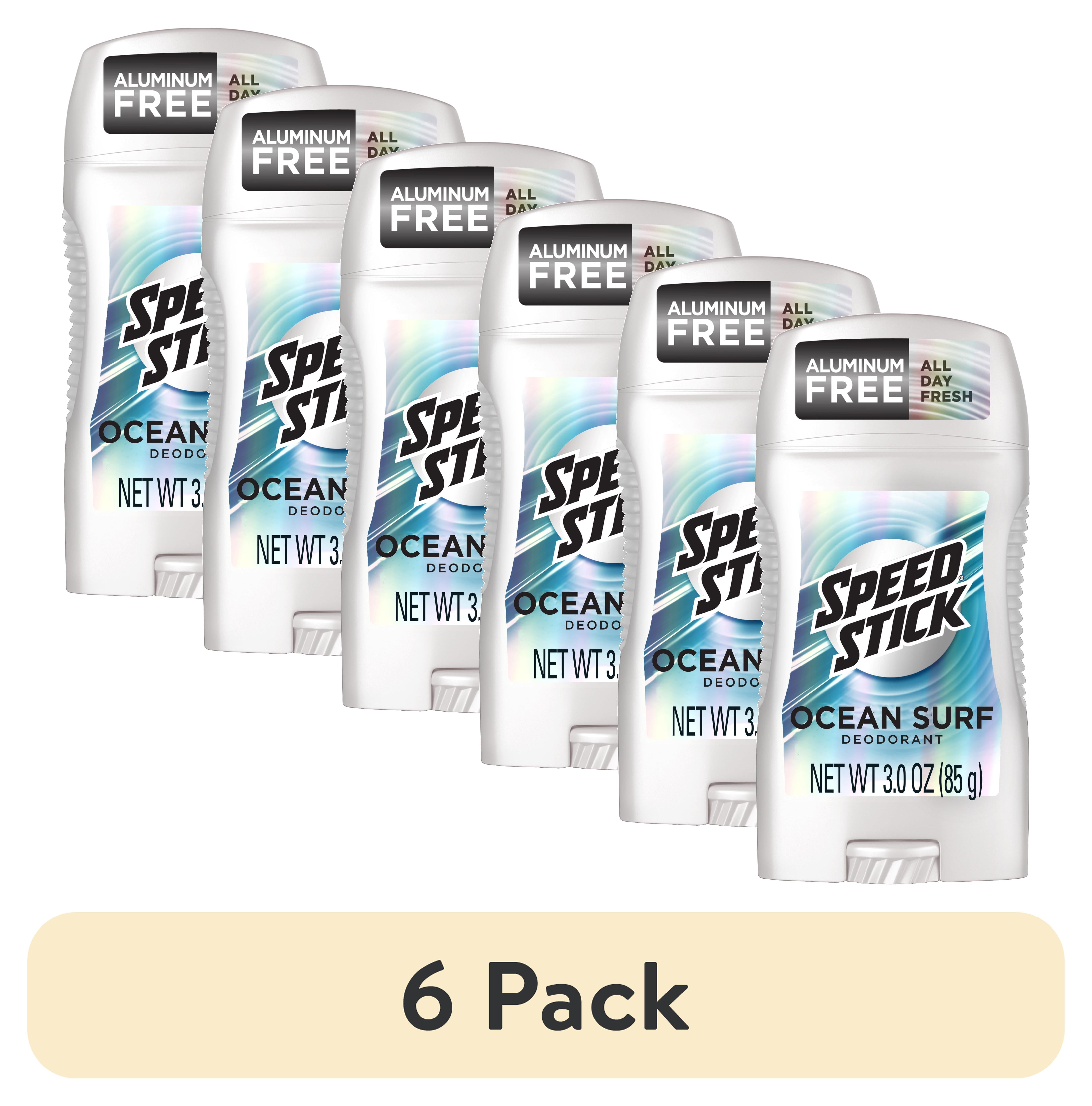 (6 pack) Speed Stick Clear Solid Deodorant, 24 HR, Ocean Surf, 3 OZ ...