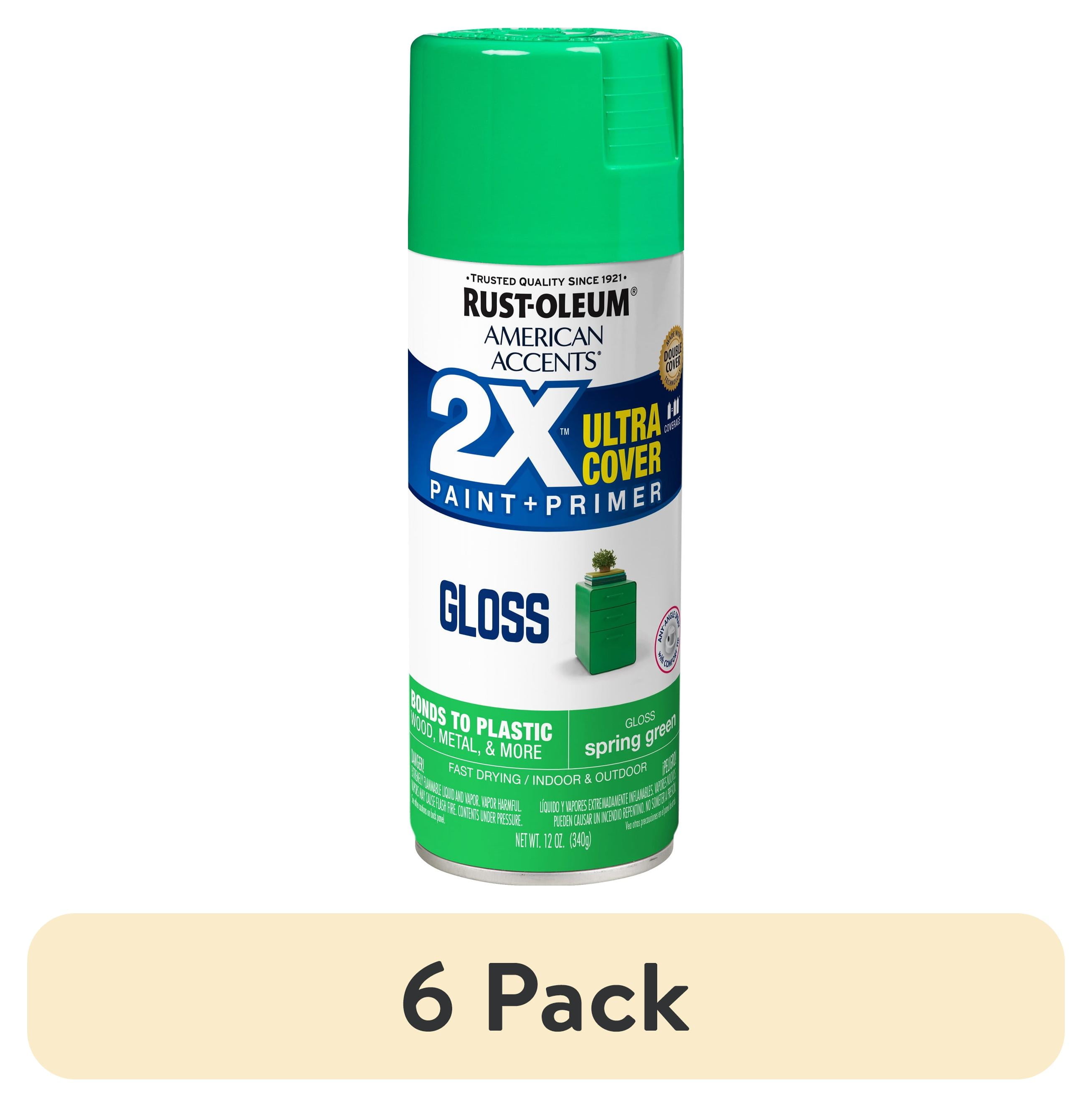 (6 pack) Spring Green, Rust-Oleum American Accents 2X Ultra Cover Gloss ...