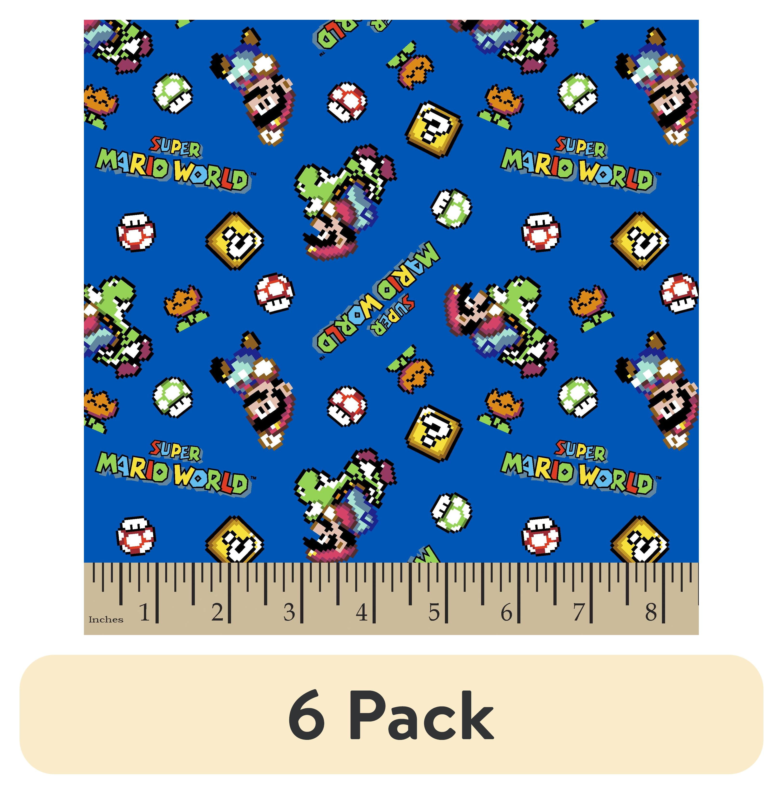 (6 pack) Springs Creative 18" x 22" Cotton Nintendo Super Mario Retro ...