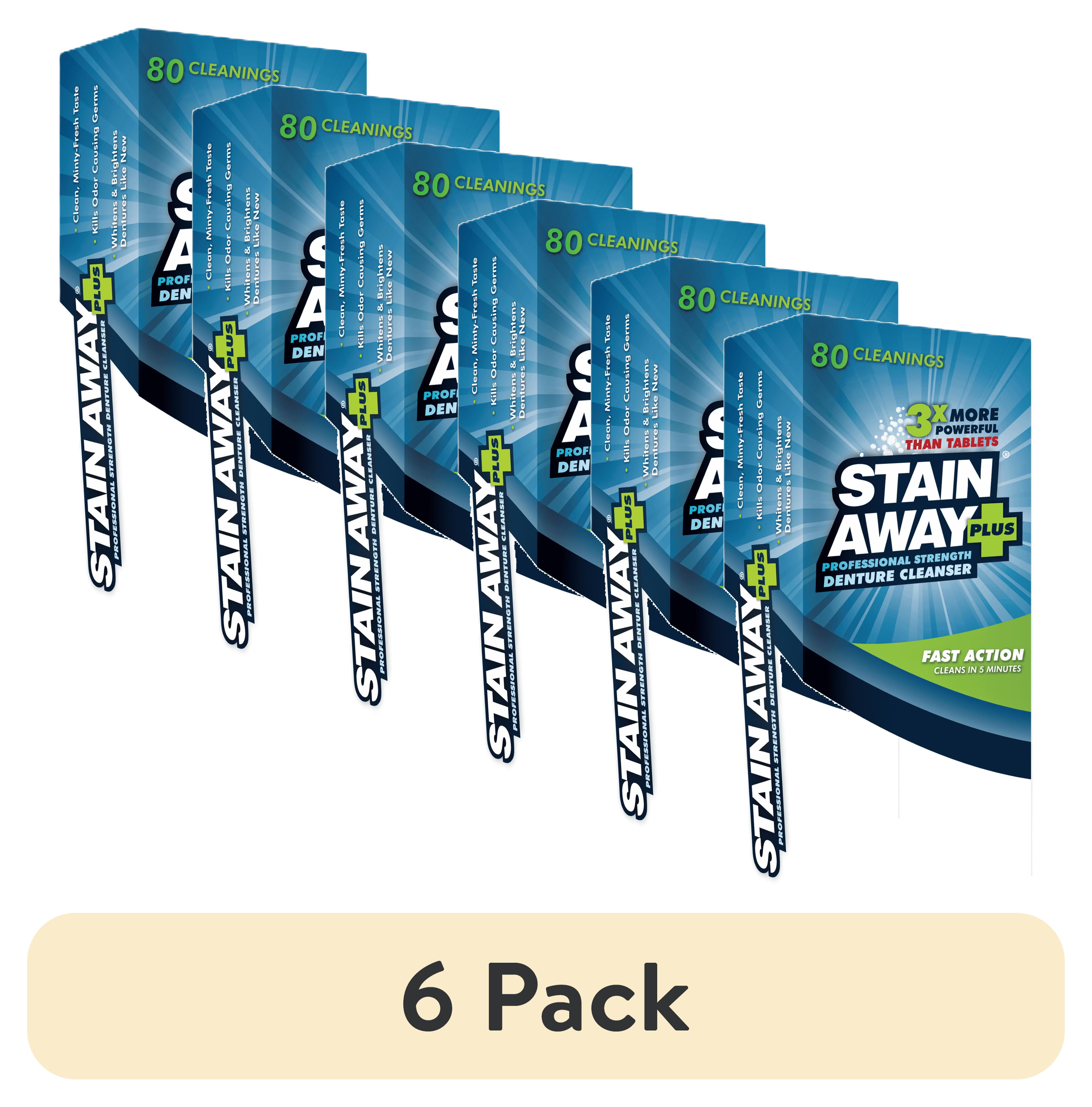 (6 pack) Stain Away Plus Professional Strength Denture Cleanser, 8.10 ...